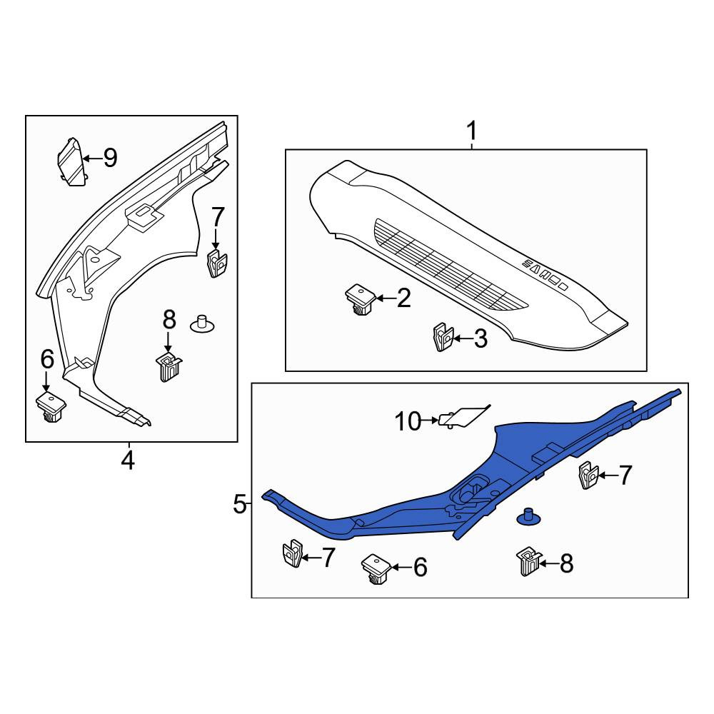 Ford OE LJ8Z5802038C - Front Left Fender Filler Panel