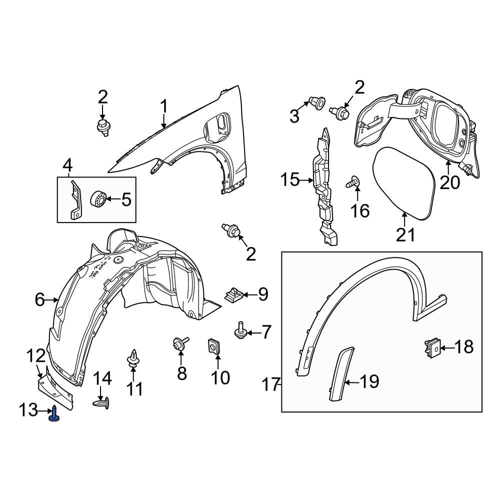 Ford OE W715060S450B - Fender Liner Screw
