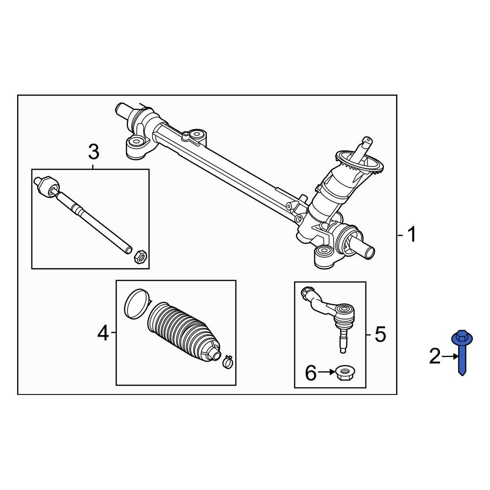 Ford OE W719854S900 - Rack and Pinion Bolt