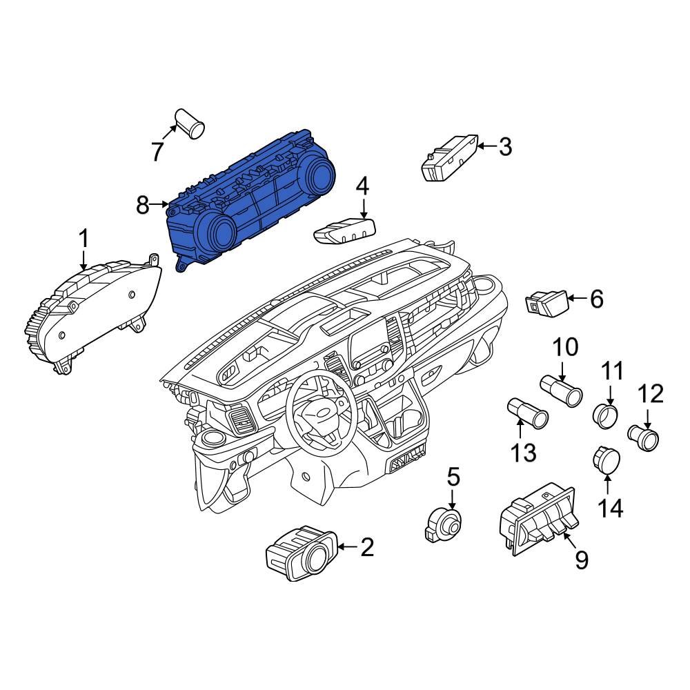 Ford OE KK2Z19980G - HVAC Temperature Control Panel
