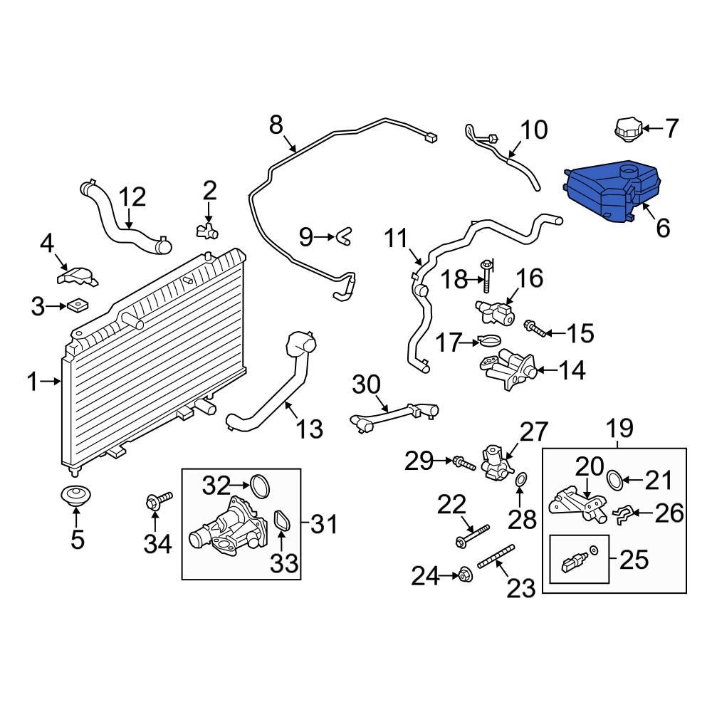 Ford OE BE8Z8A080A - Engine Coolant Reservoir
