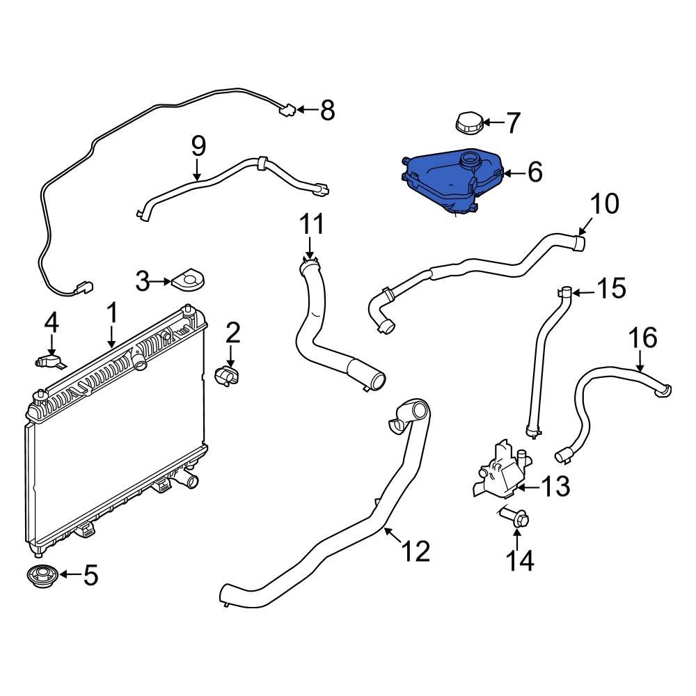 Ford OE BE8Z8A080A - Engine Coolant Reservoir