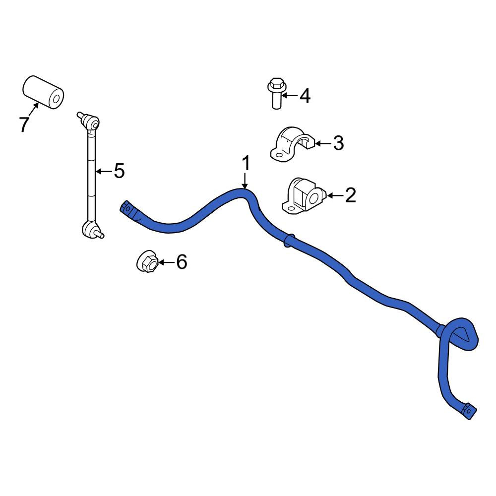 Ford OE BE8Z5482A - Front Suspension Stabilizer Bar