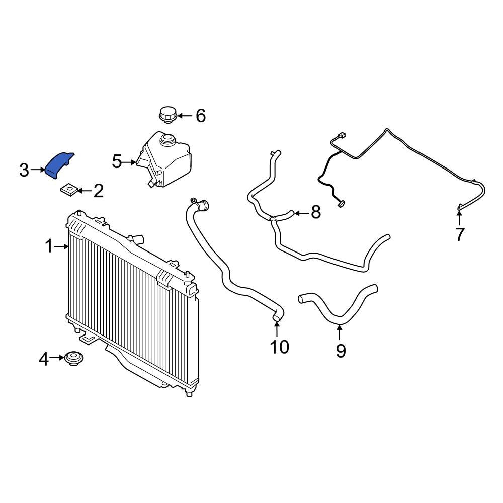 Ford OE GN1Z8A194A - Radiator Mount Bracket
