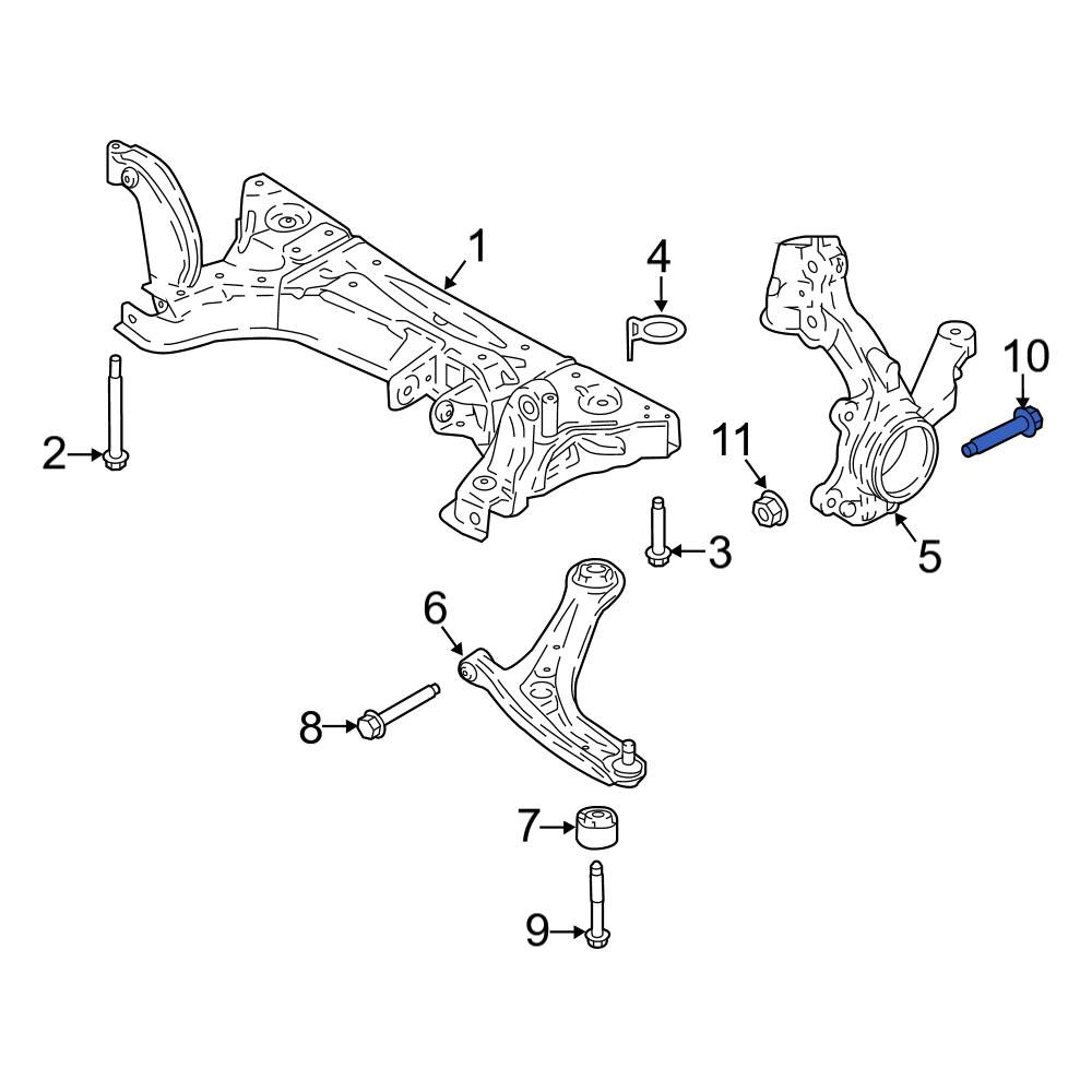 Ford OE W709618S442 - Rear Suspension Control Arm Bolt