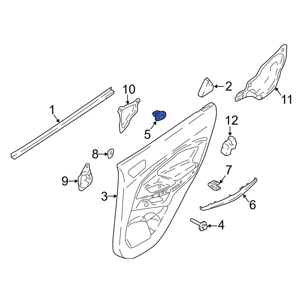 Ford OE W715898S300 - Door Interior Trim Panel Nut