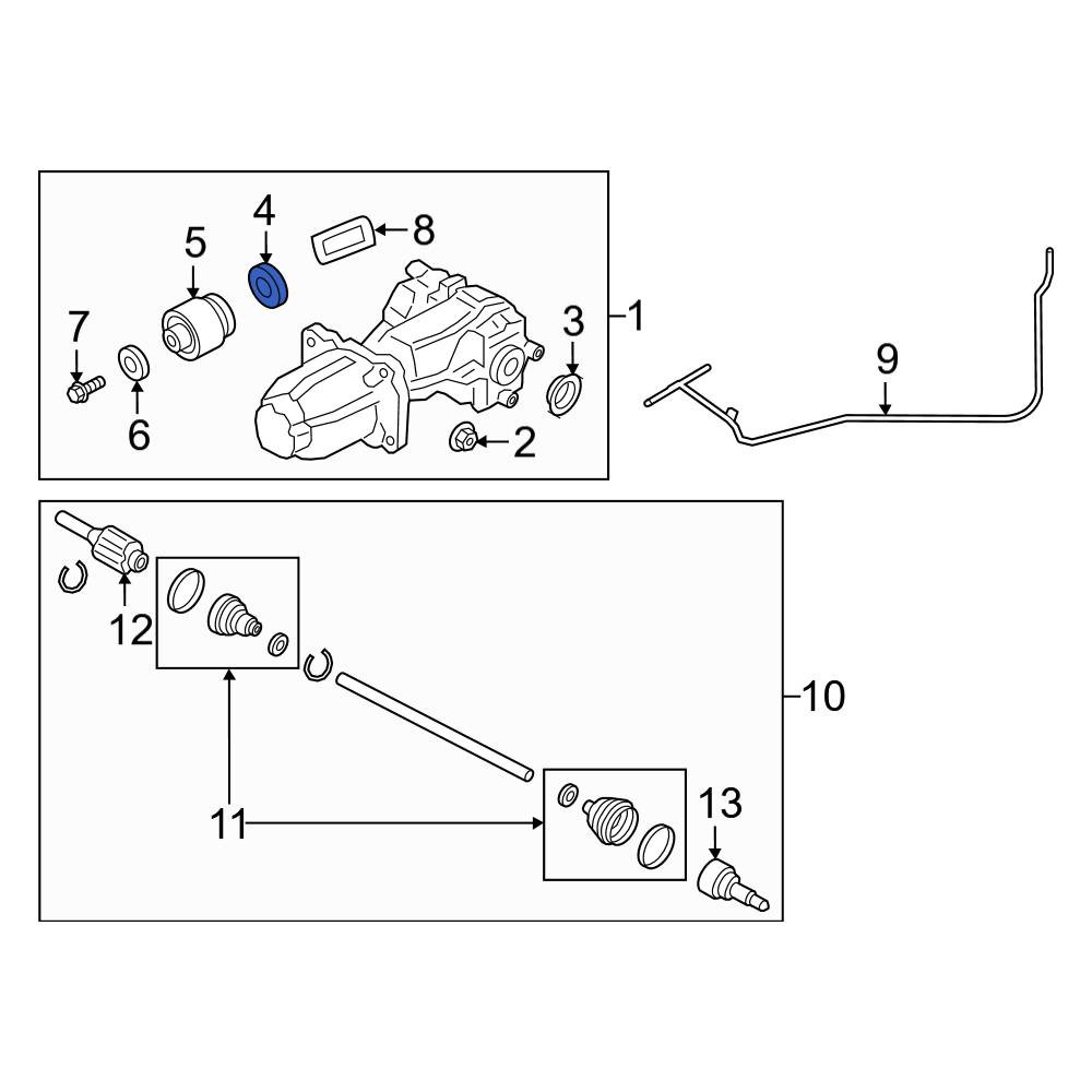 Ford OE CV6Z4676A - Rear Differential Pinion Seal