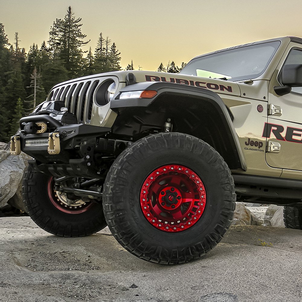 FUEL® D117 BEADLOCK WARP Wheels - Candy Red Rims