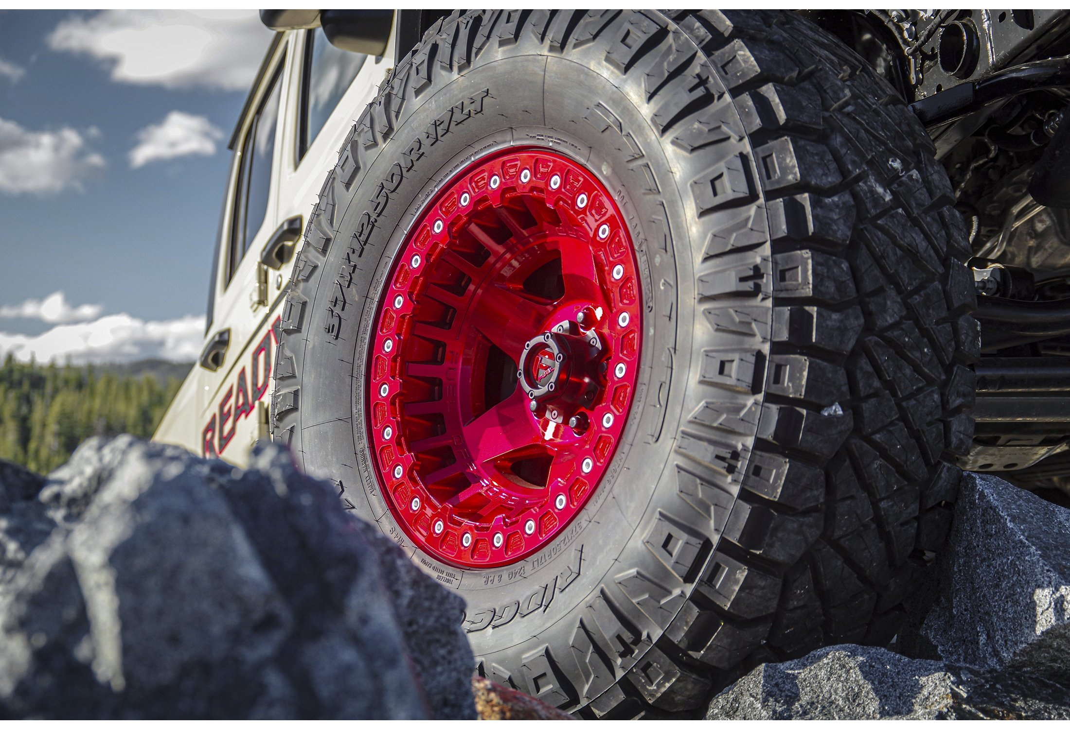 FUEL® D117 BEADLOCK WARP Wheels - Candy Red Rims