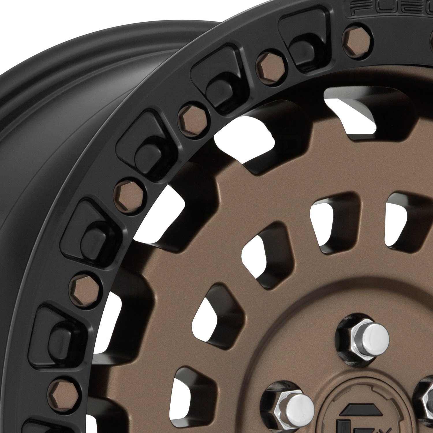 FUEL® D634 TRUCK ZEPHYR Wheels - Bronze Center with Black Lip Rims