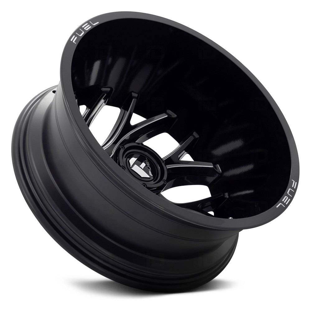 FUEL® D741 DUALLY RUNNER Wheels - Gloss Black with Milled Accents Rims ...