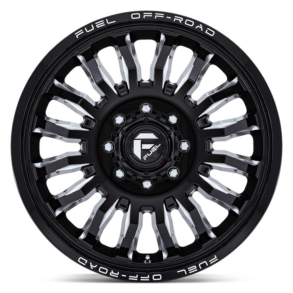 FUEL® D868 ARC DUALLY Wheels - Gloss Black with Milled Accents Rims