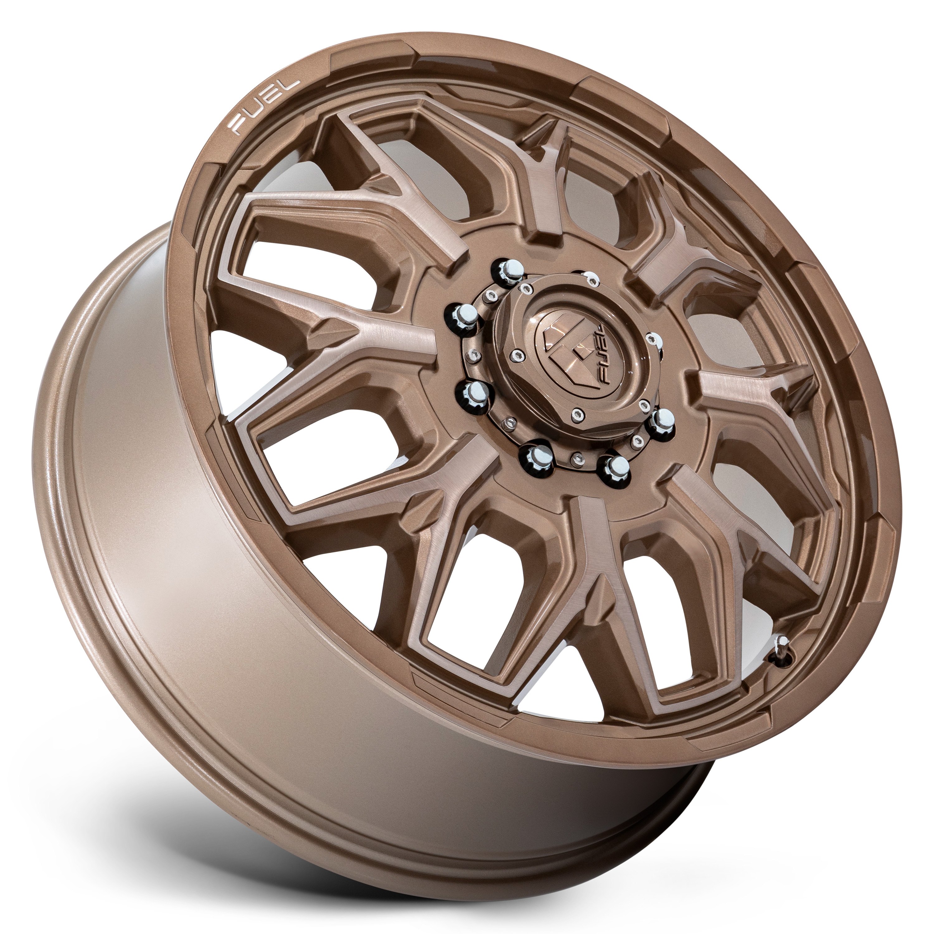 FUEL® D876 FLUX DUALLY Wheels - Platinum Bronze Rims