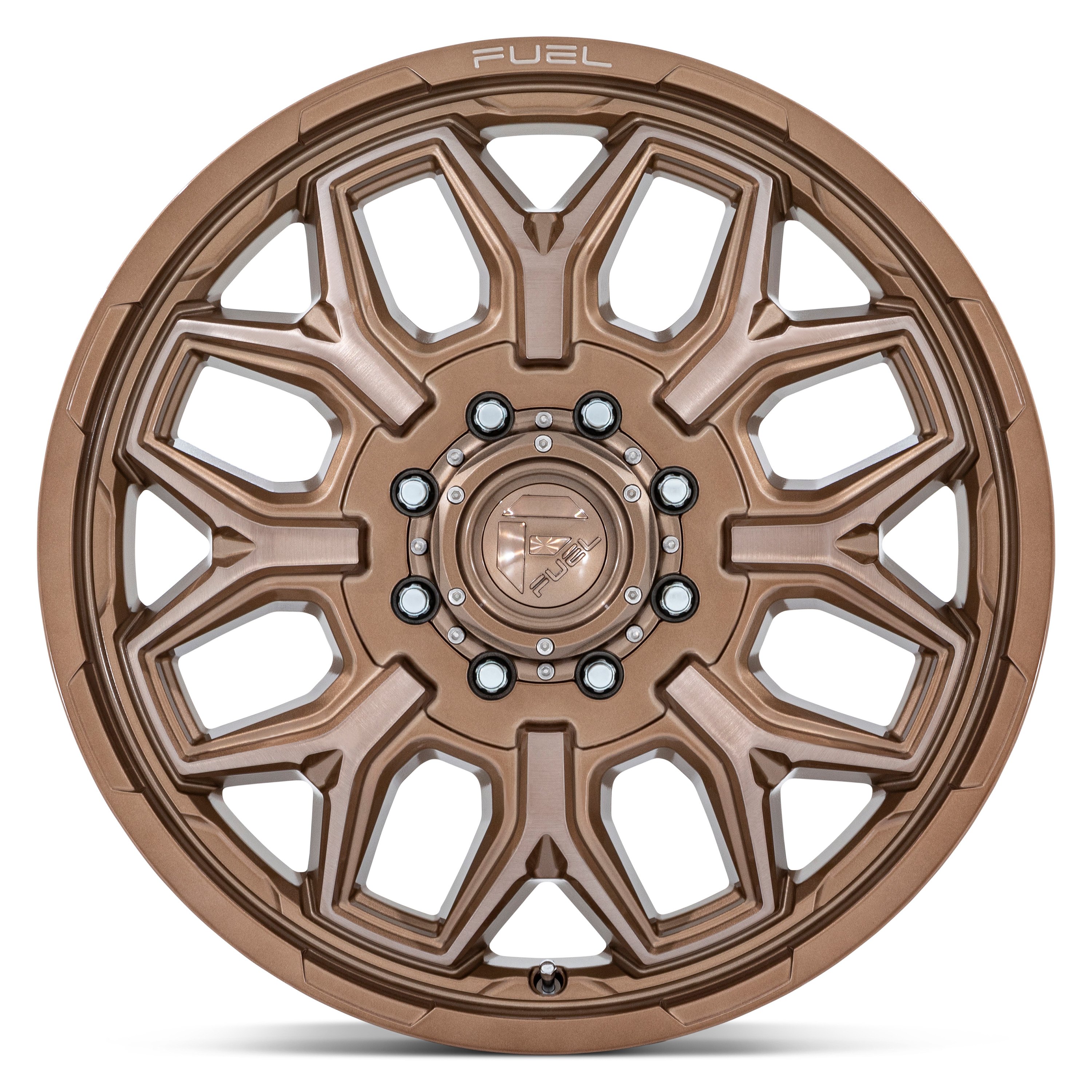 FUEL® D876 FLUX DUALLY Wheels - Platinum Bronze Rims