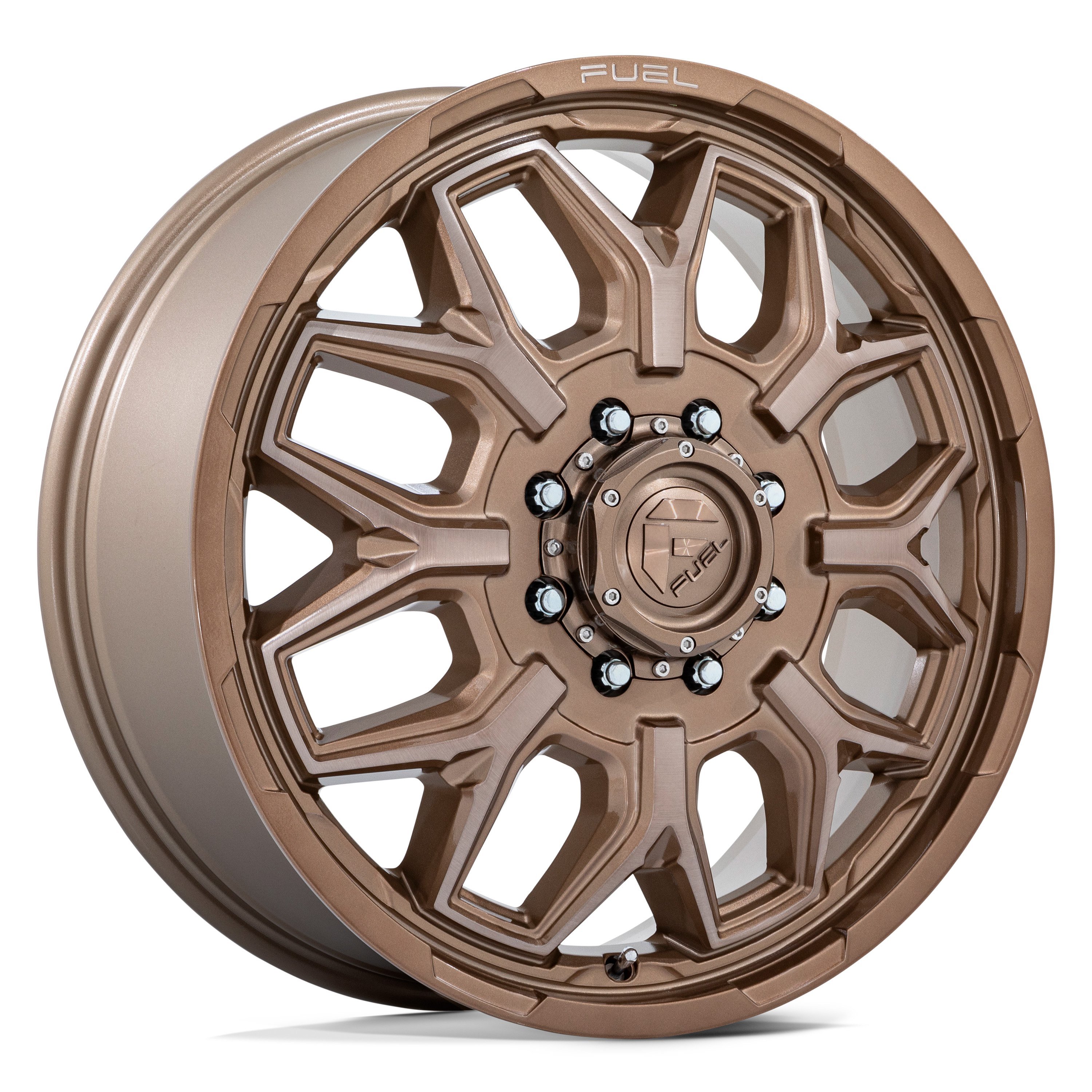 FUEL® D876 FLUX DUALLY Wheels - Platinum Bronze Rims