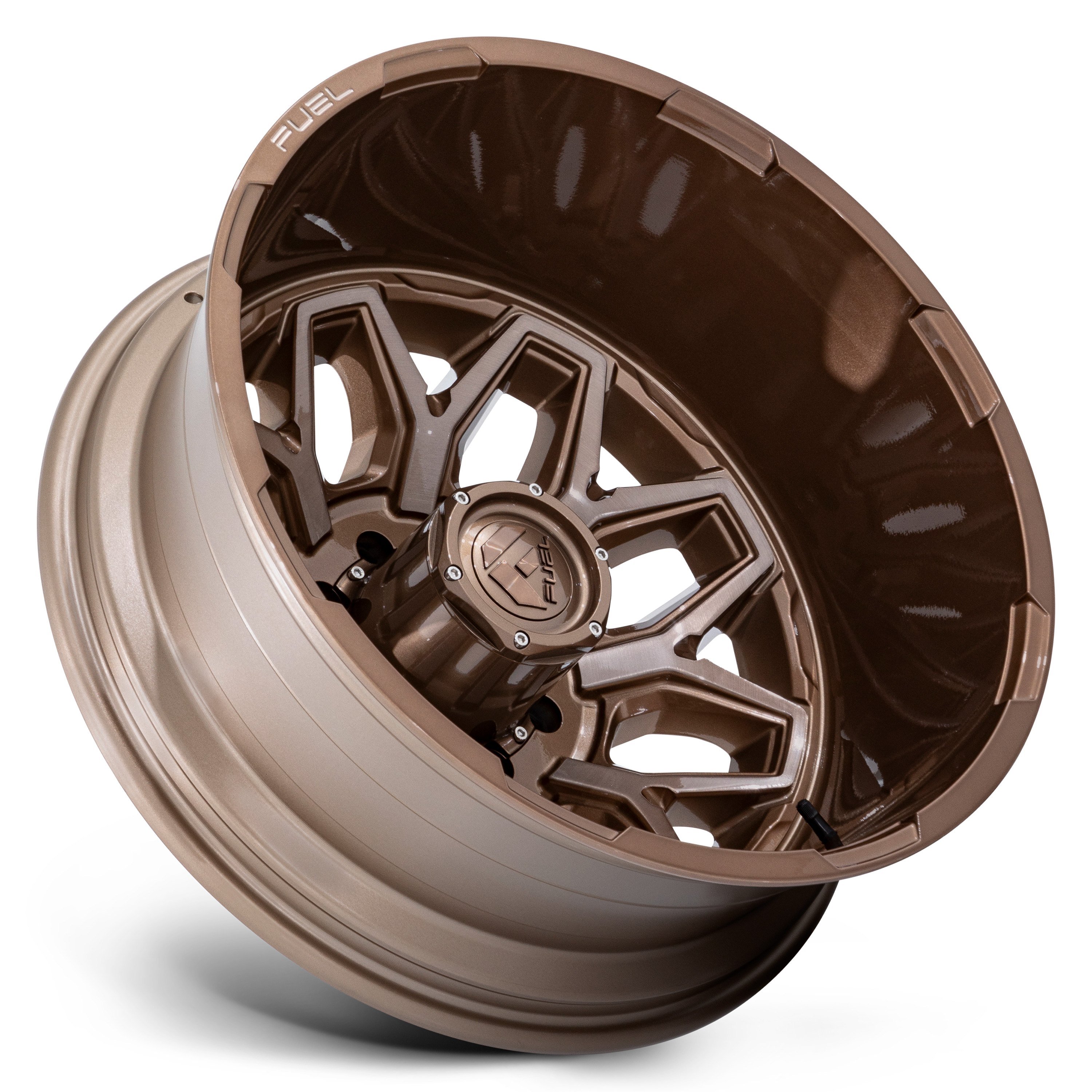 FUEL® D876 FLUX DUALLY Wheels - Platinum Bronze Rims