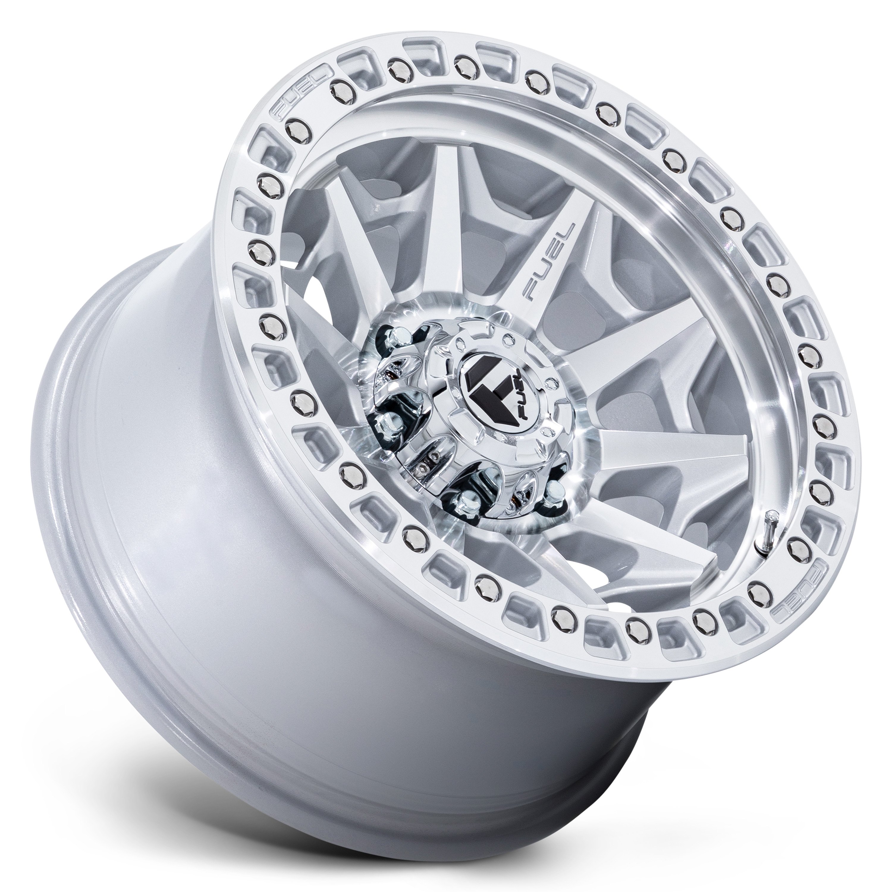 FUEL® D883 COVERT Wheels - Silver with Machined Face Rims