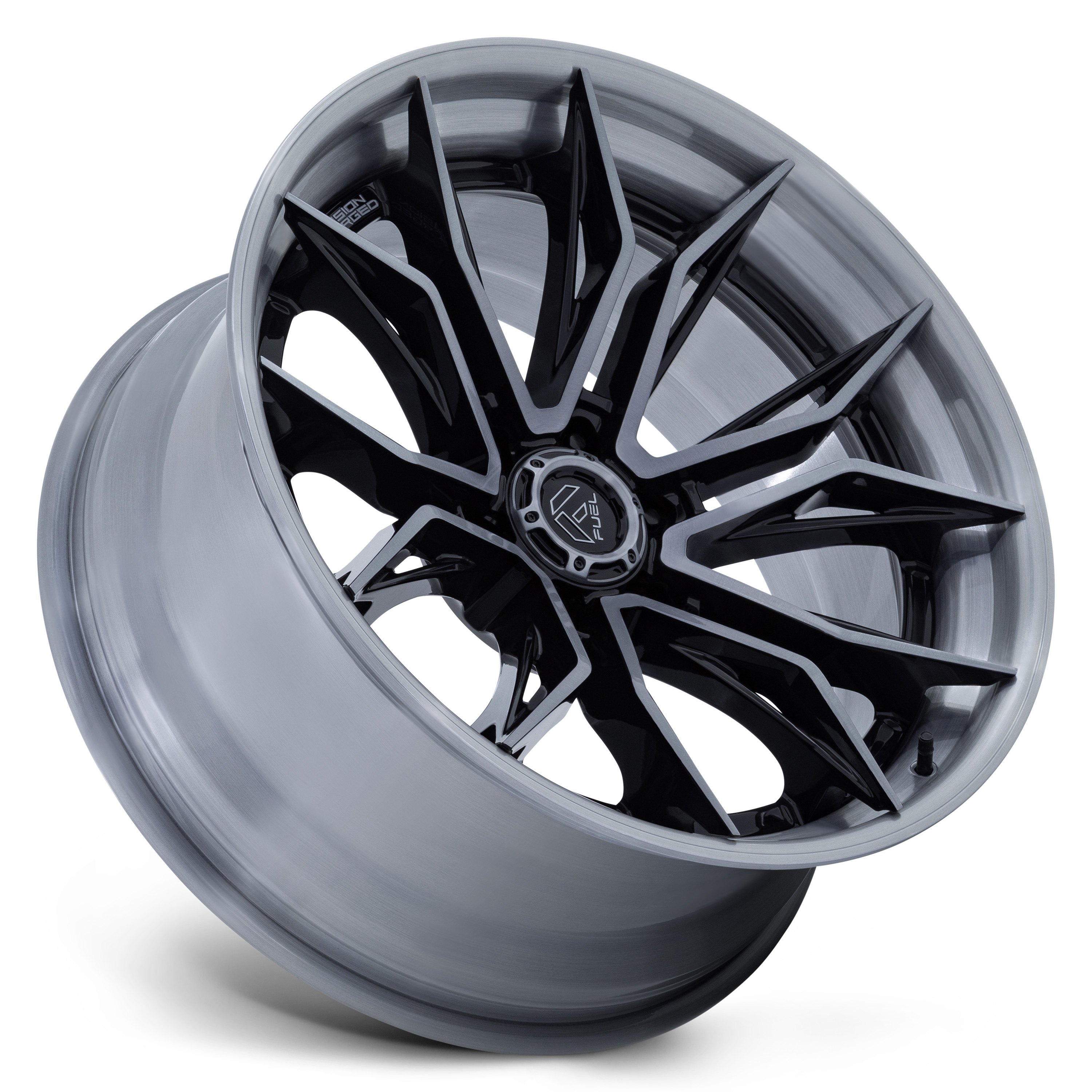 FUEL® FC404 MUTINY Wheels - Gloss Black with Brushed Dark Tint Rims