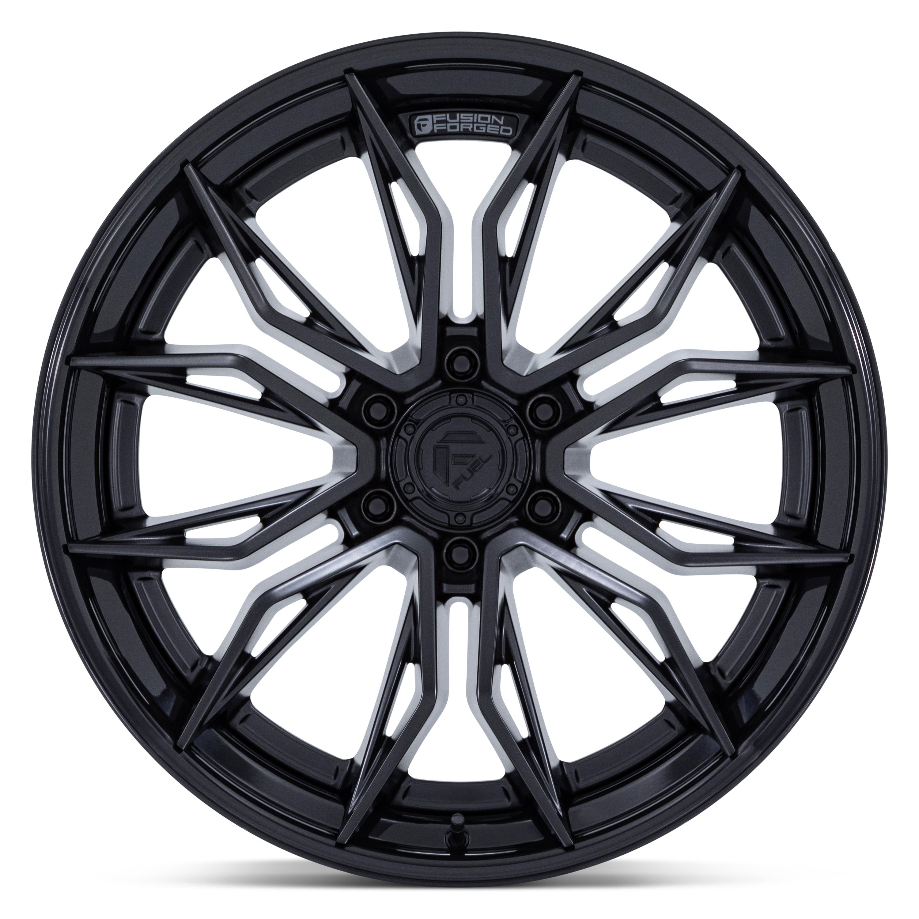 FUEL® FC404 MUTINY Wheels - Matte Black with Gloss Black Lip Rims