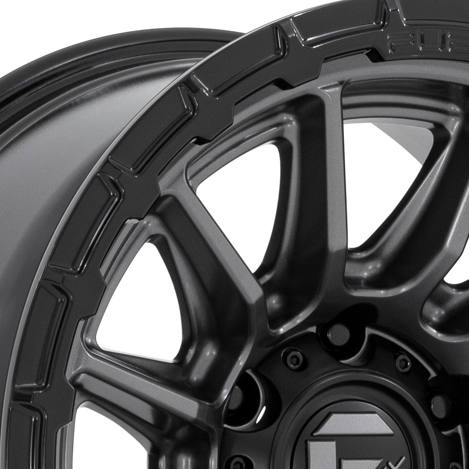 FUEL® FC866 PISTON Wheels - Matte Gunmetal with Gloss Black Lip Rims