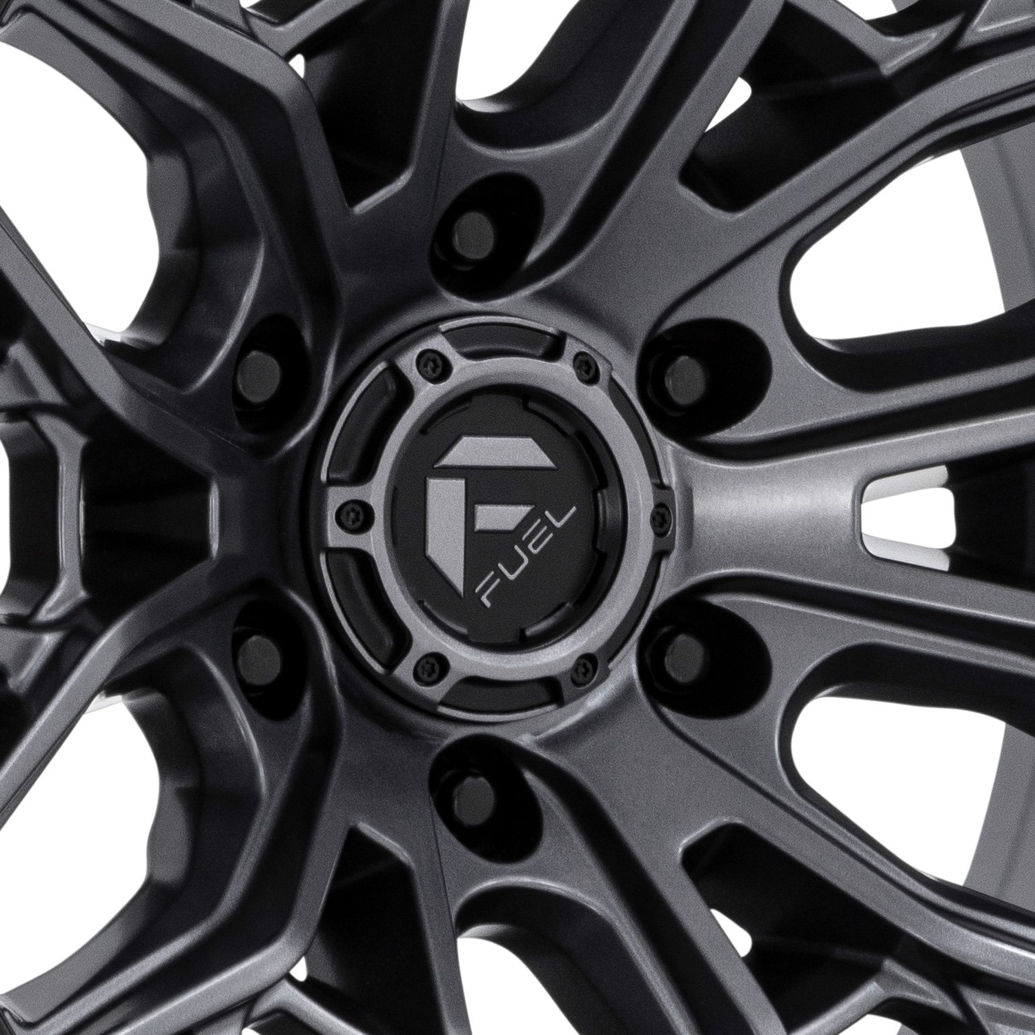 FUEL® FC869 SIGMA Wheels - Matte Gunmetal with Matte Black Lip Rims