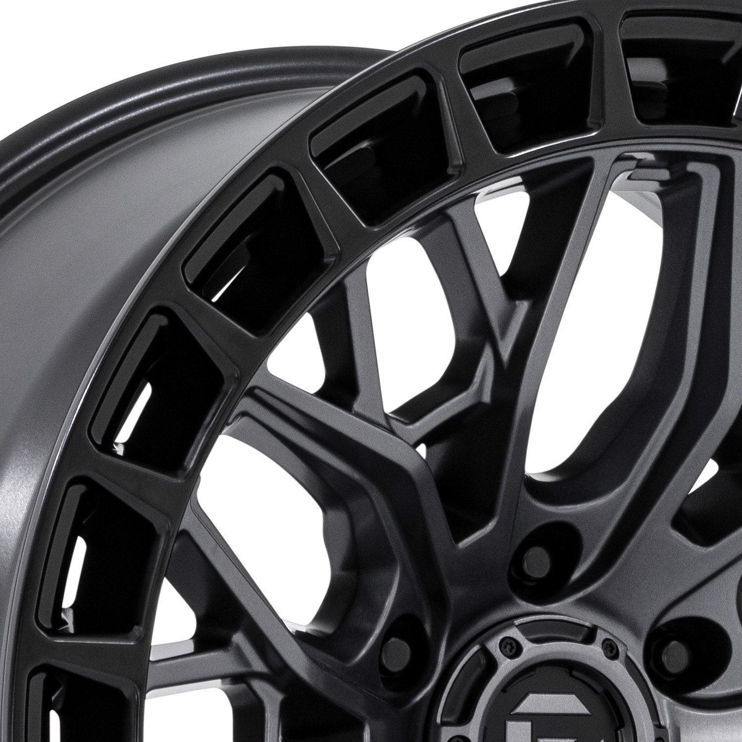 FUEL® FC869 SIGMA Wheels - Matte Gunmetal with Matte Black Lip Rims