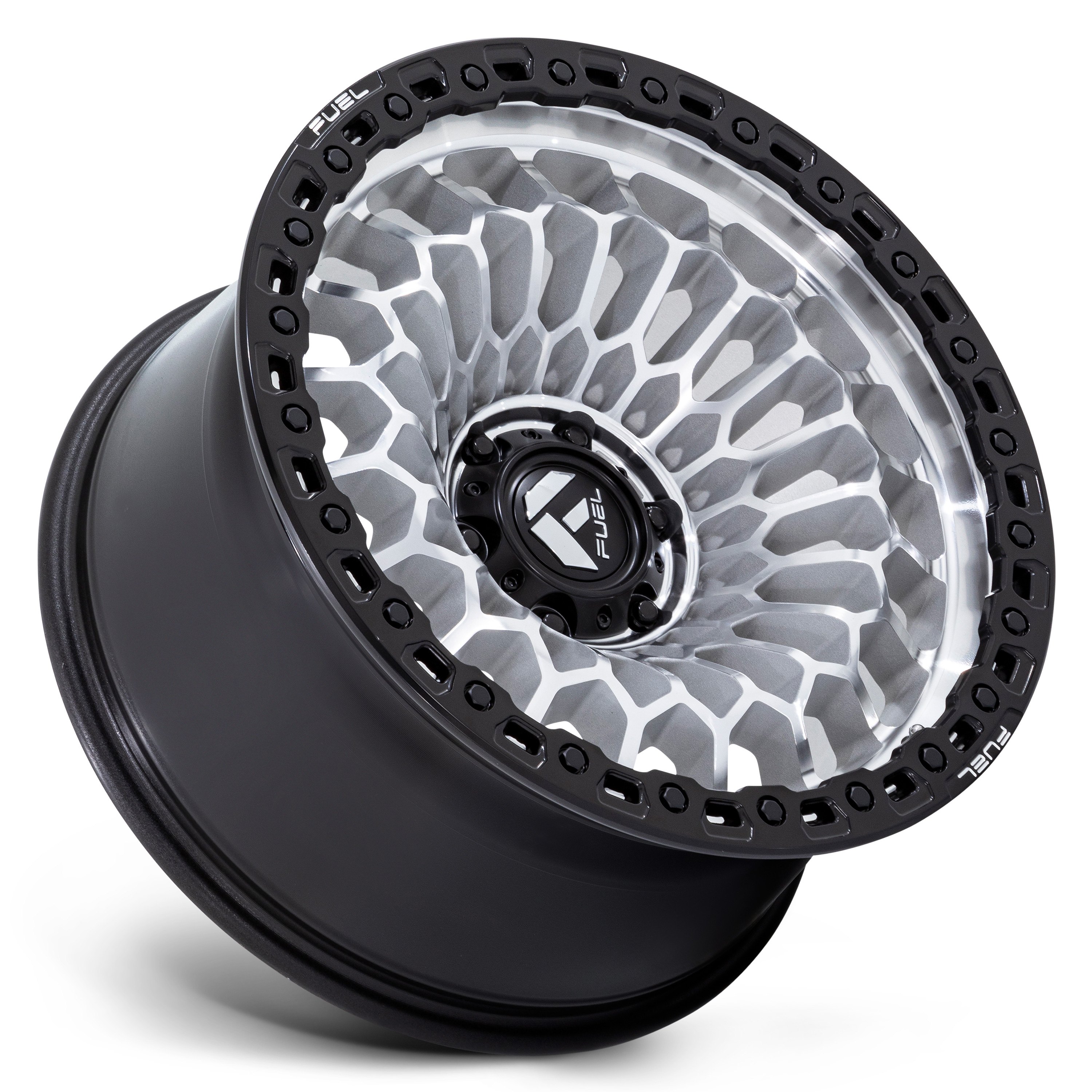 FUEL® FC870 SINISTER Wheels - Machined with Matte Black Lip Rims