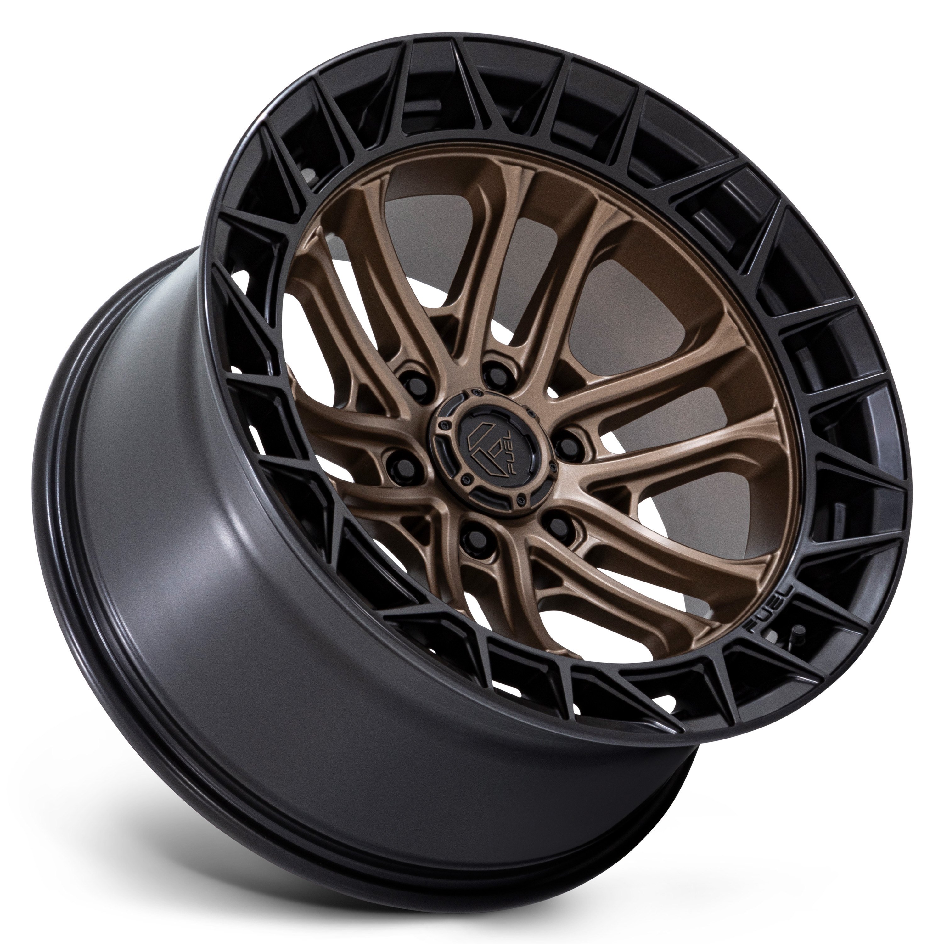 FUEL® FC874 CELSIUS Wheels - Matte Bronze with Matte Black Lip Rims