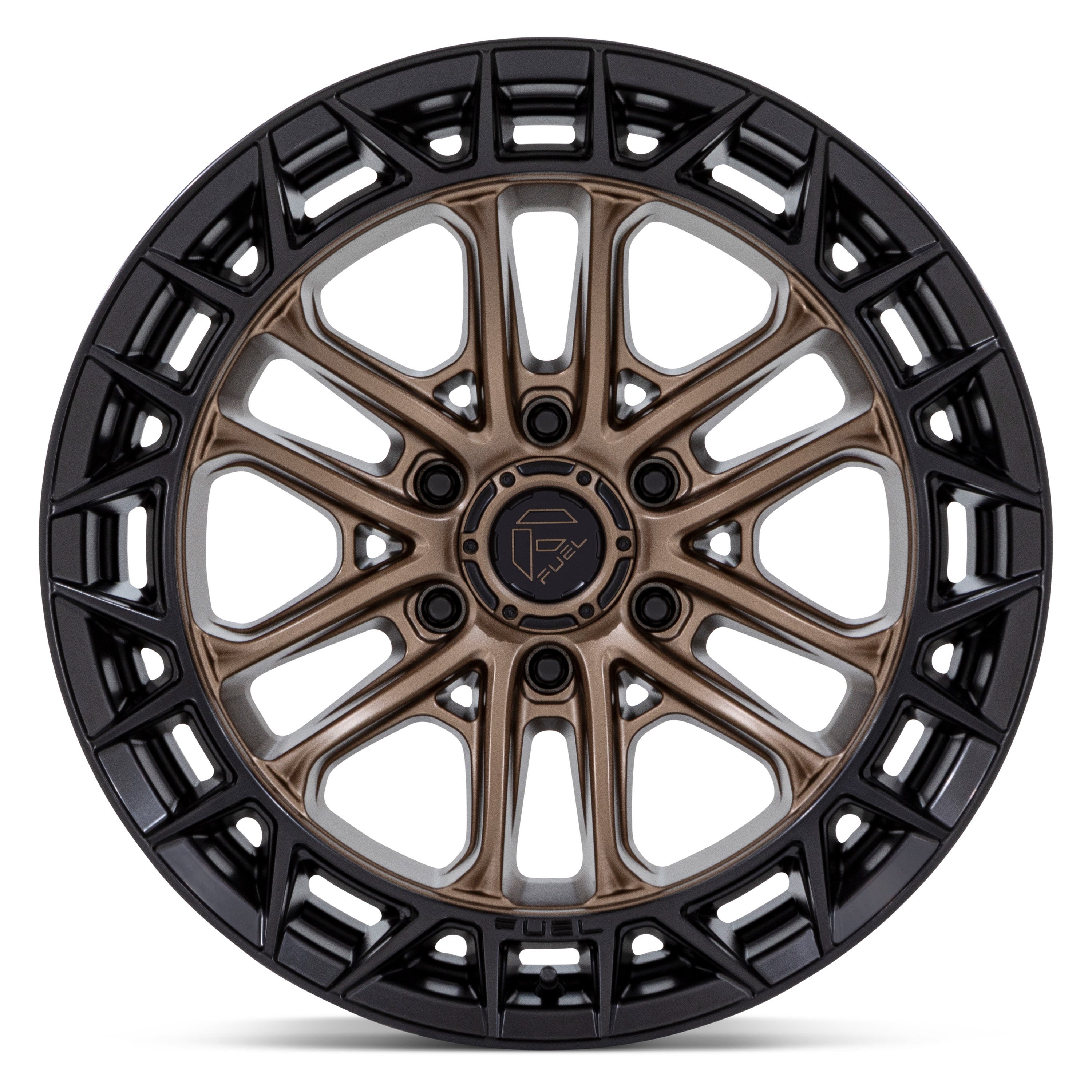 FUEL® FC874 CELSIUS Wheels - Matte Bronze with Matte Black Lip Rims