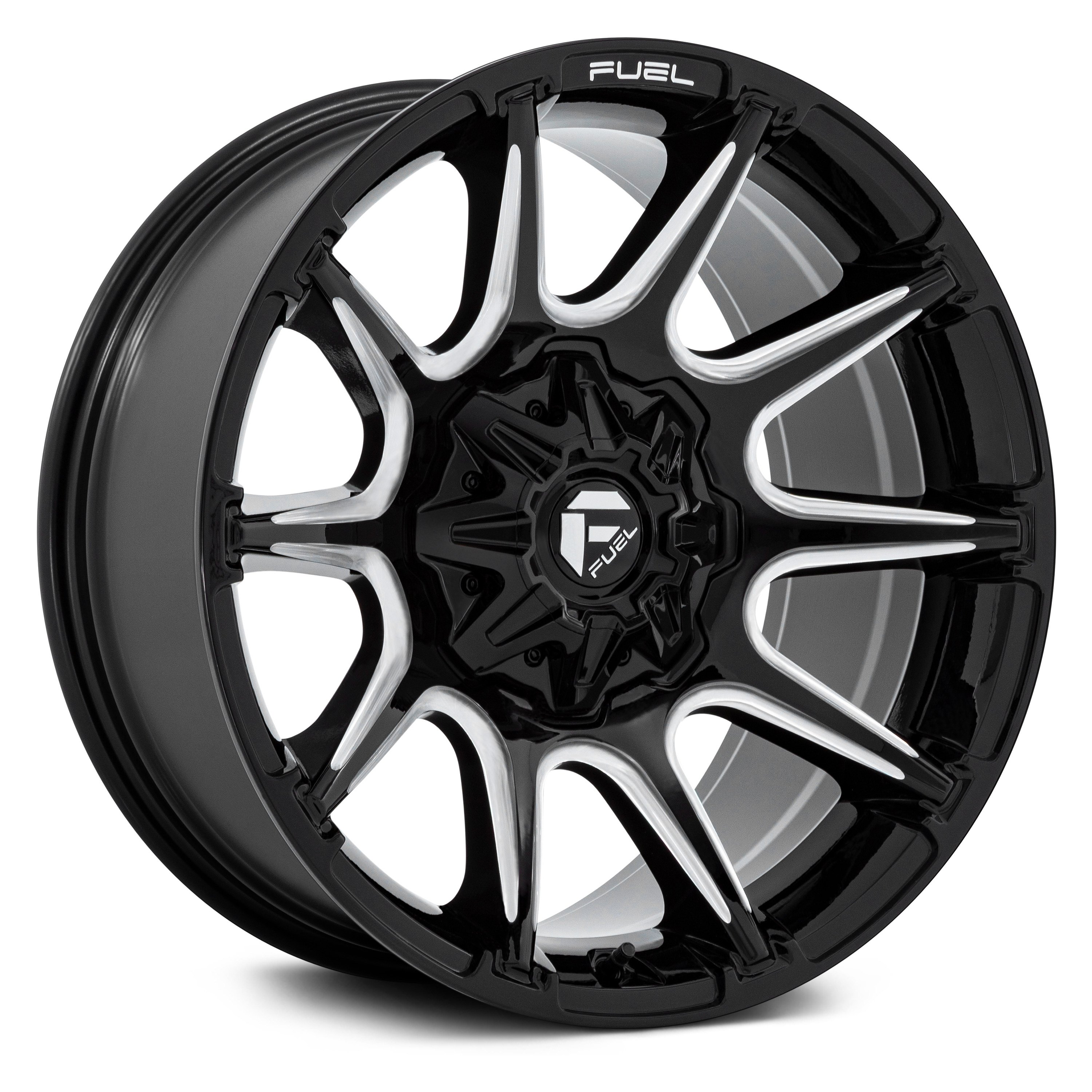 FUEL® FC880 SUPER C Wheels - Gloss Black with Milled Accents Rims