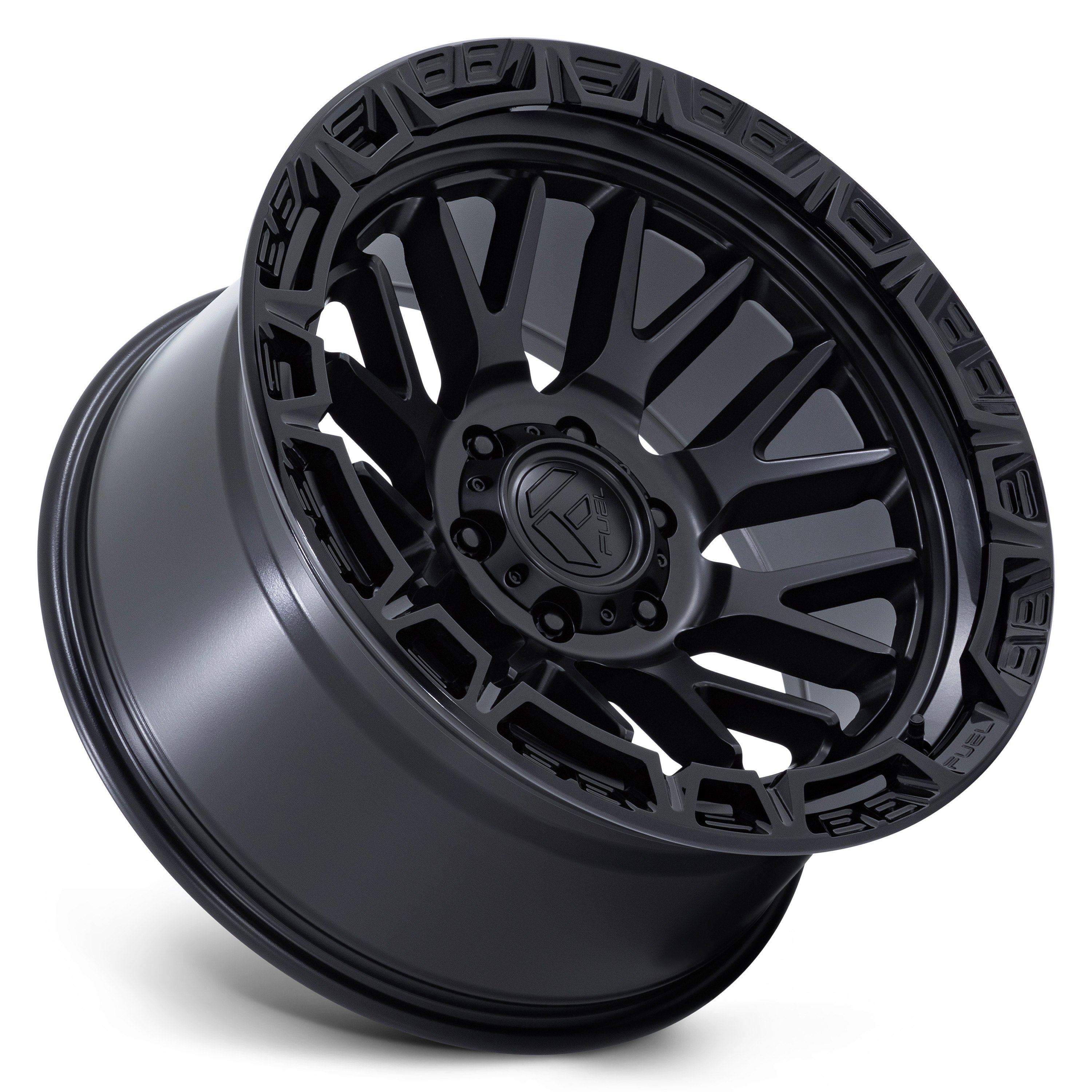 FUEL® FC890 RAIL Wheels - Matte Black with Gloss Black Lip Rims
