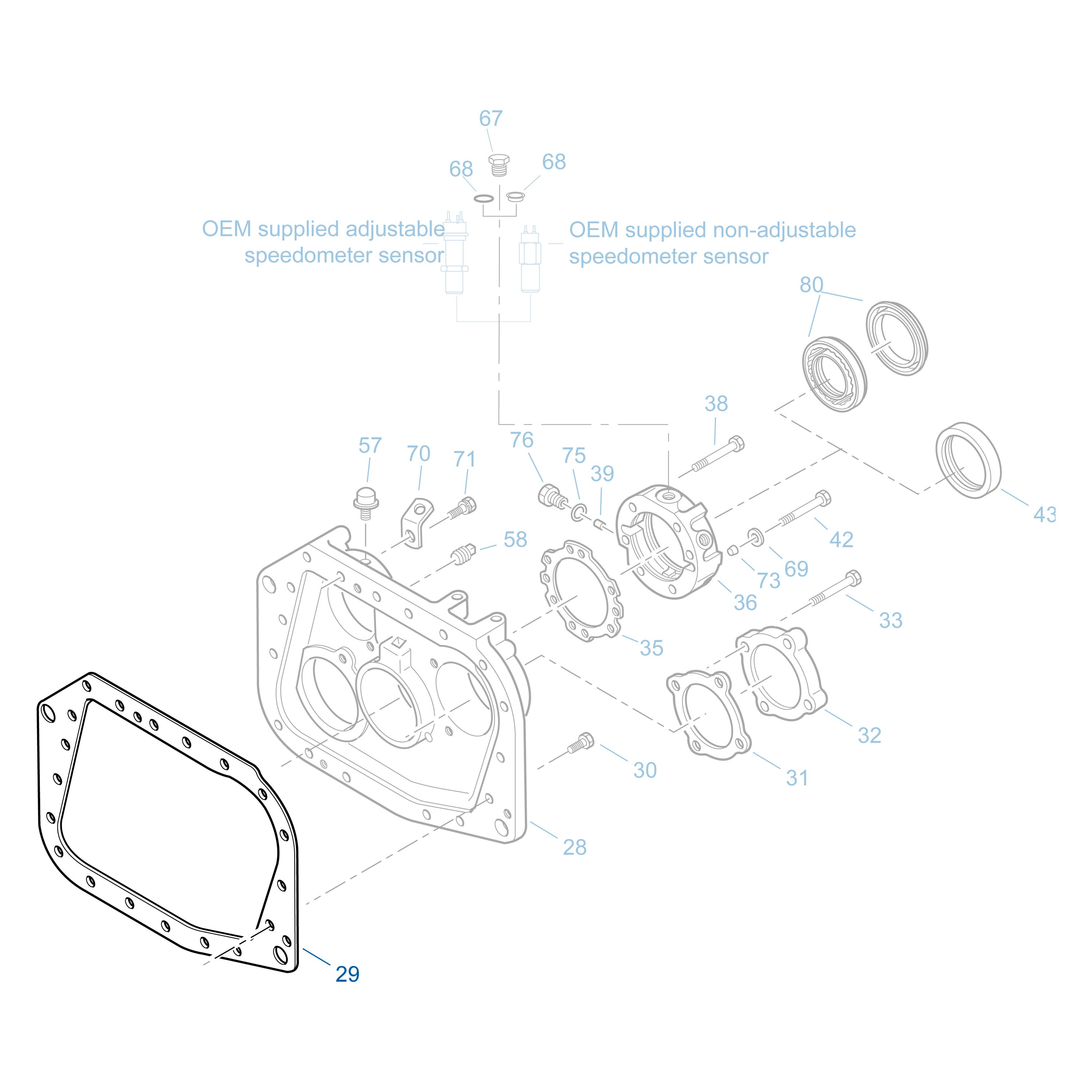 Fuller® 14335 - Manual Transmission Case Gasket