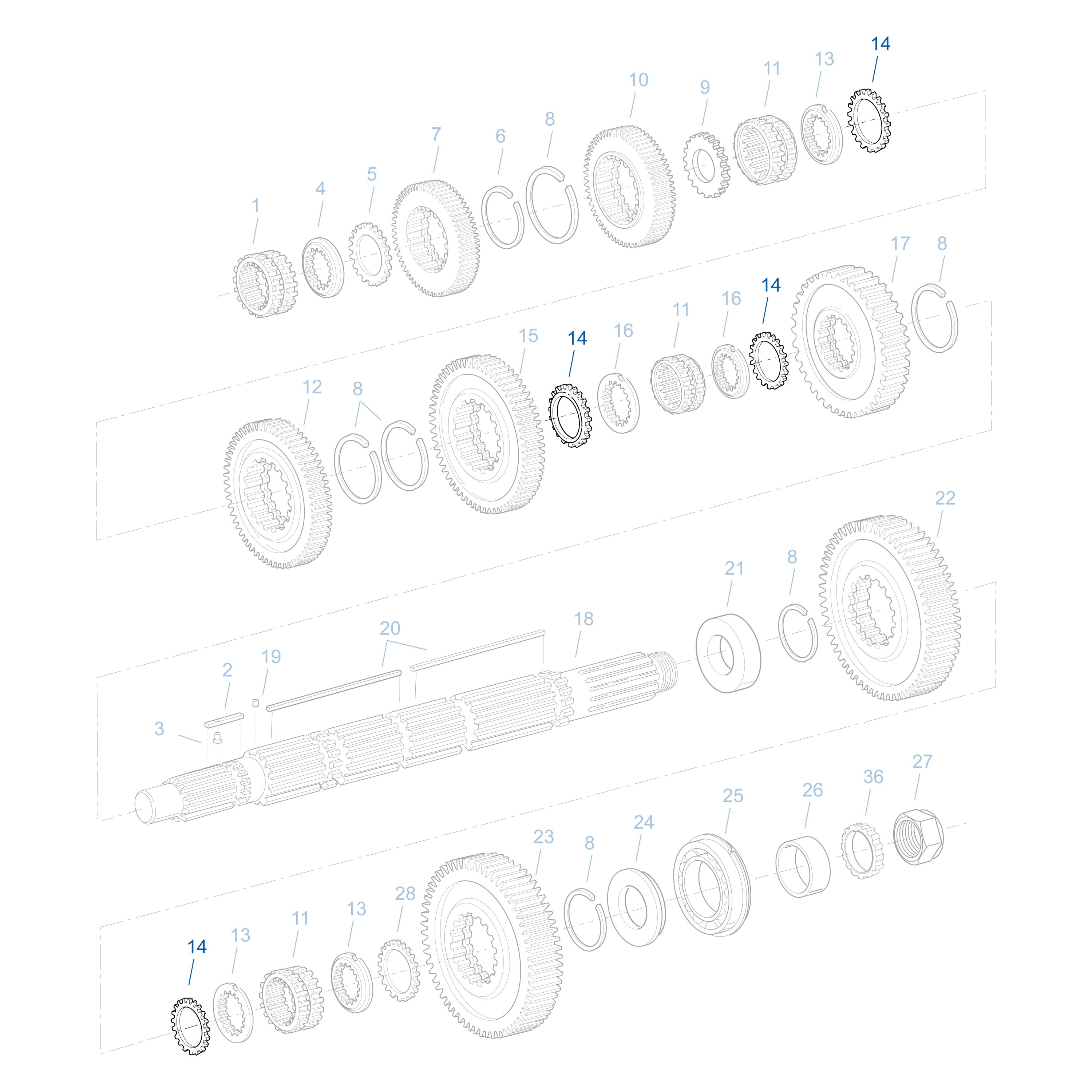 Fuller® 4303199 - Manual Transmission Input Shaft Spacer