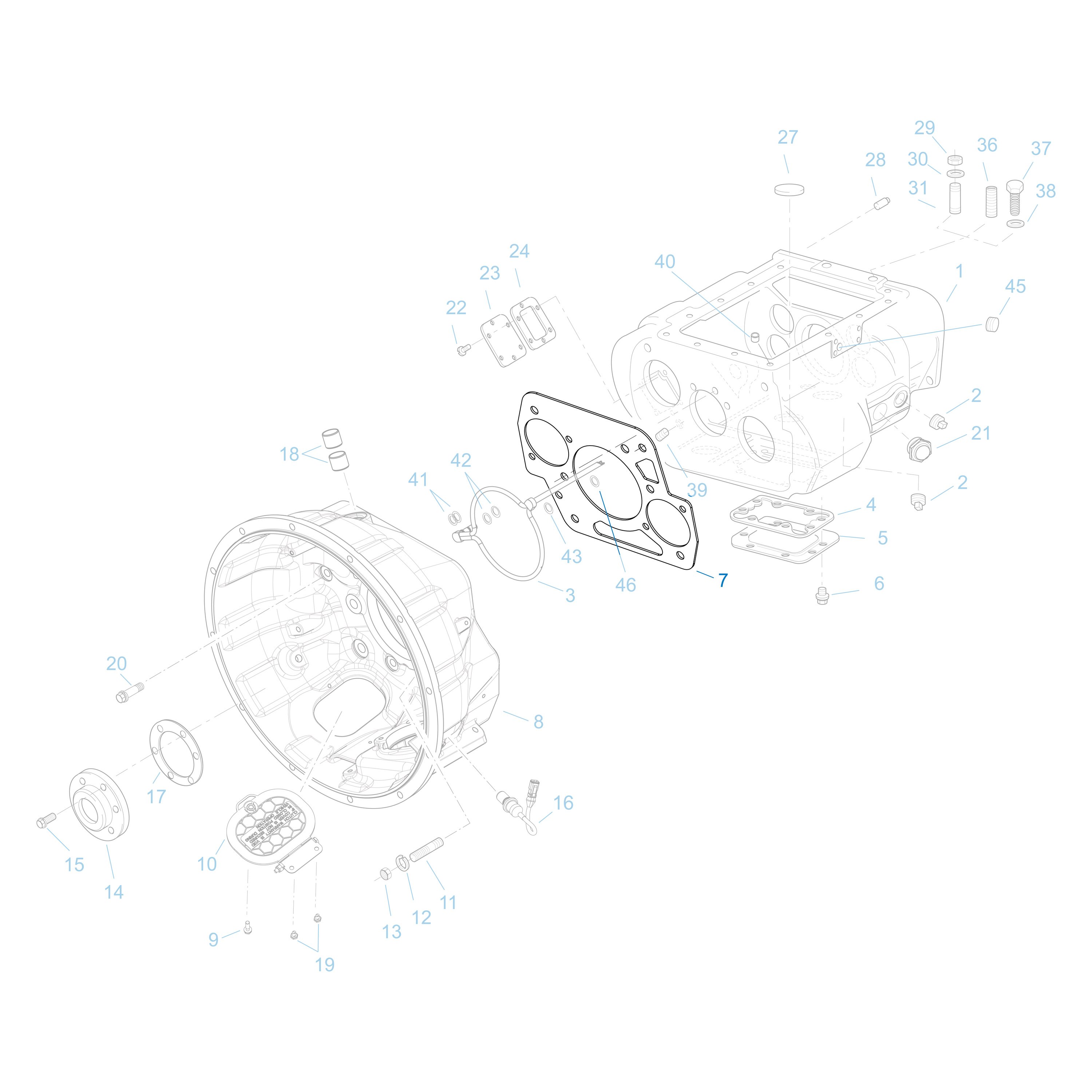 Fuller® 4308226 - Manual Transmission Bellhousing Gasket