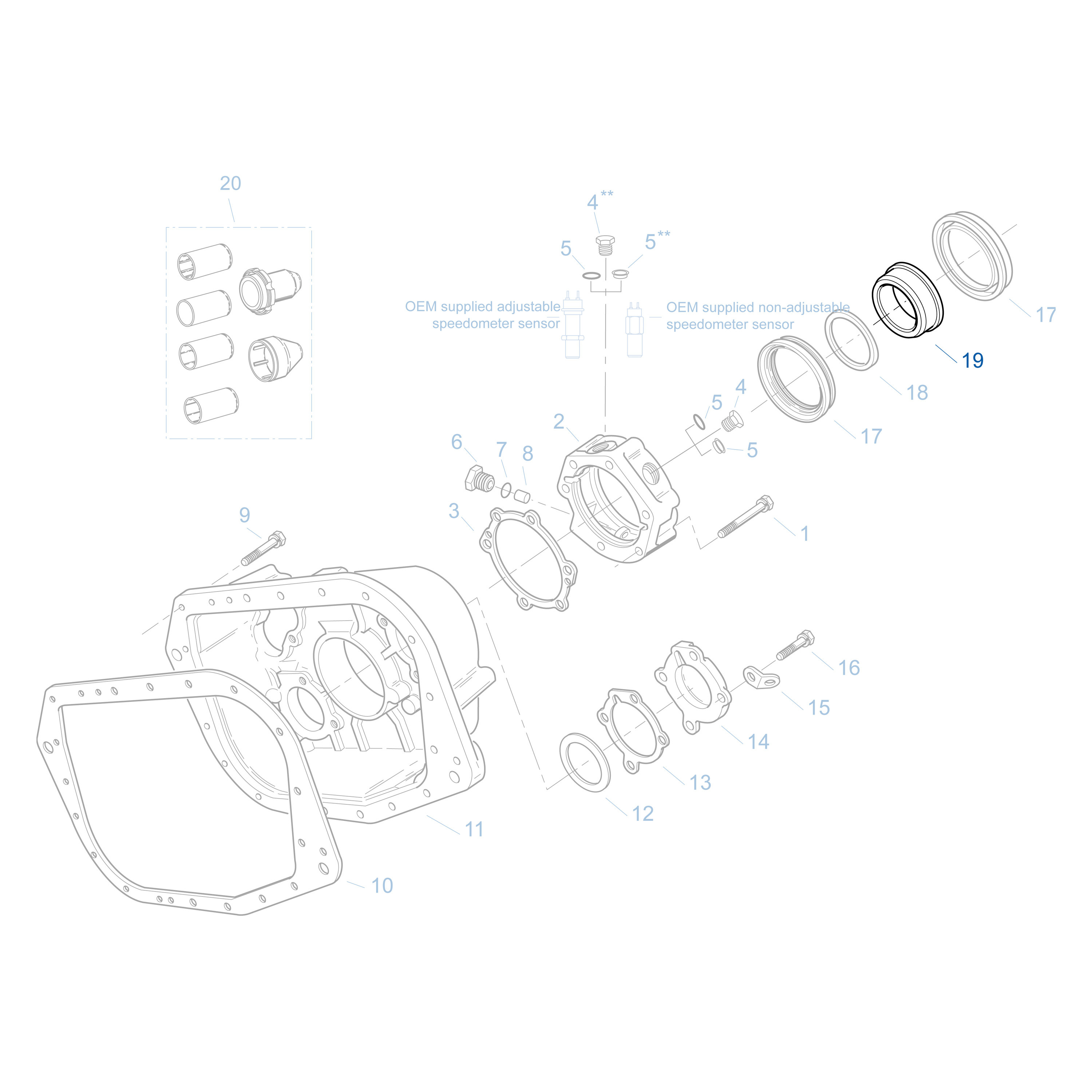 Fuller® A6299-B - Manual Transmission Output Shaft Bearing Spacer
