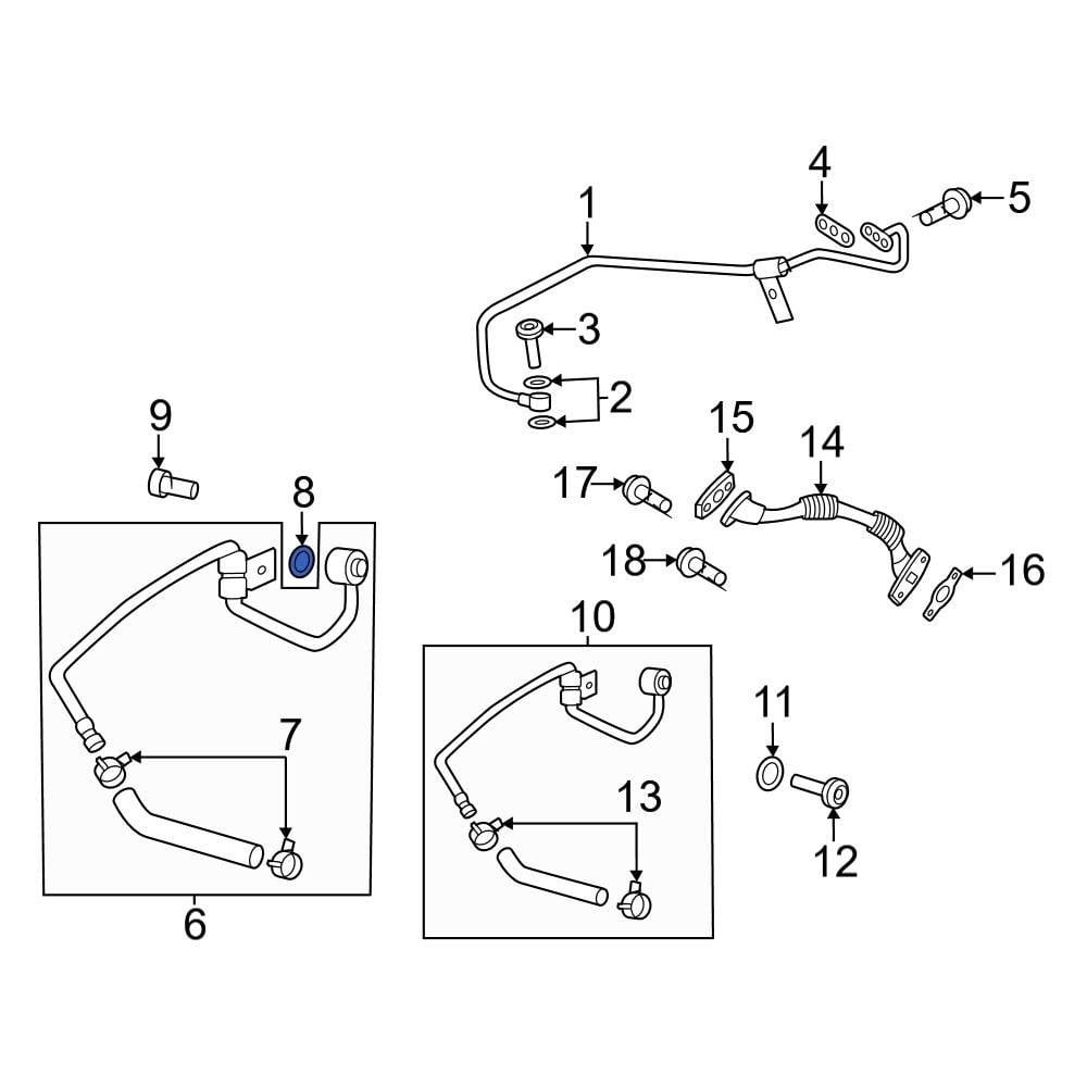 Genesis OE 1751212000 - Turbocharger Coolant Line O-Ring