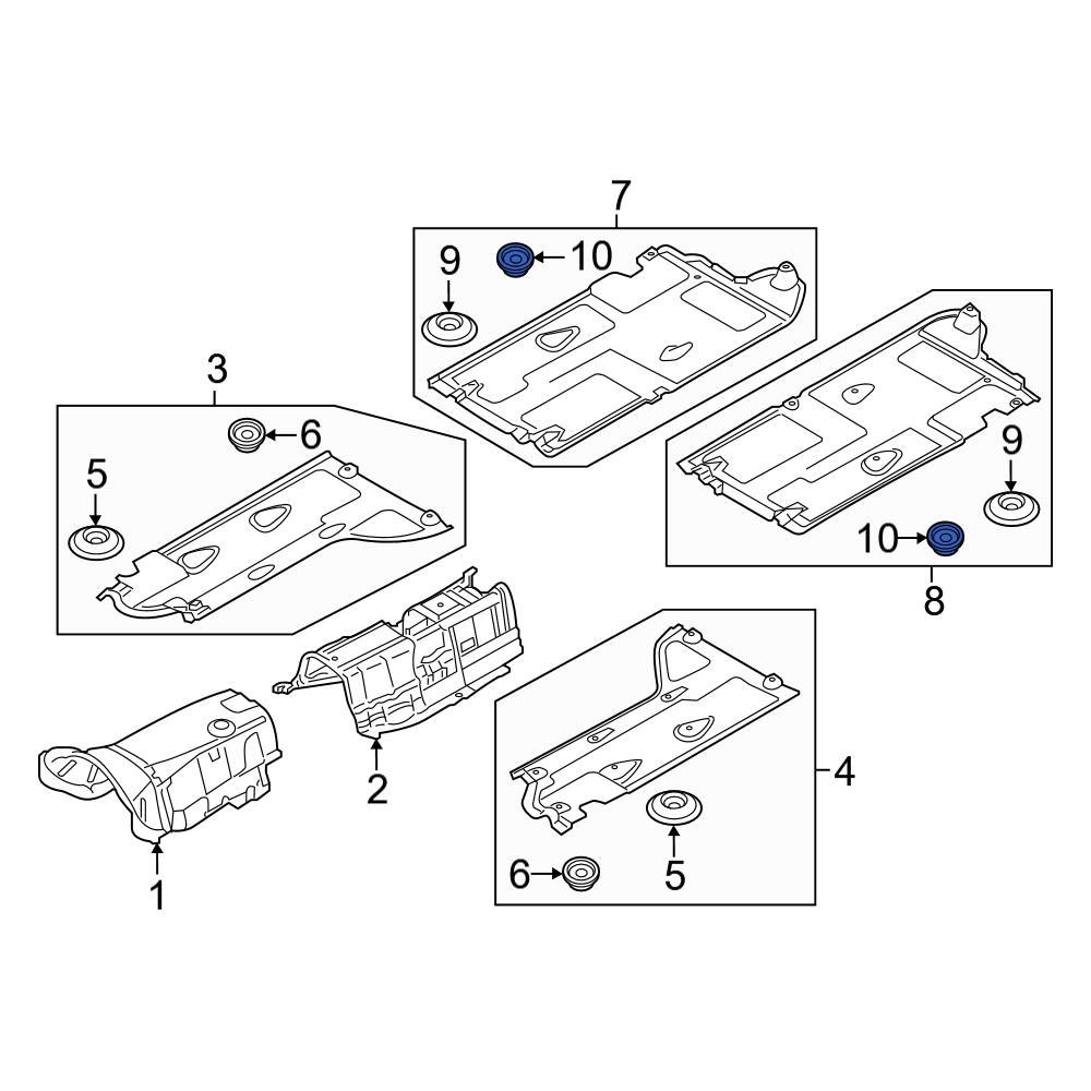 Genesis OE 1420706130M - Floor Pan Splash Shield Clip