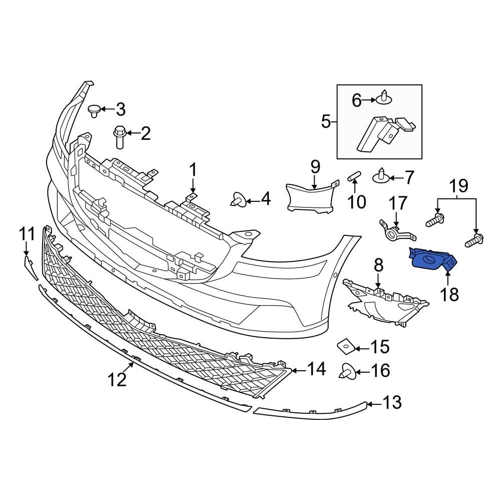 Genesis OE 86584JI000 - Front Outer Parking Aid Sensor Housing
