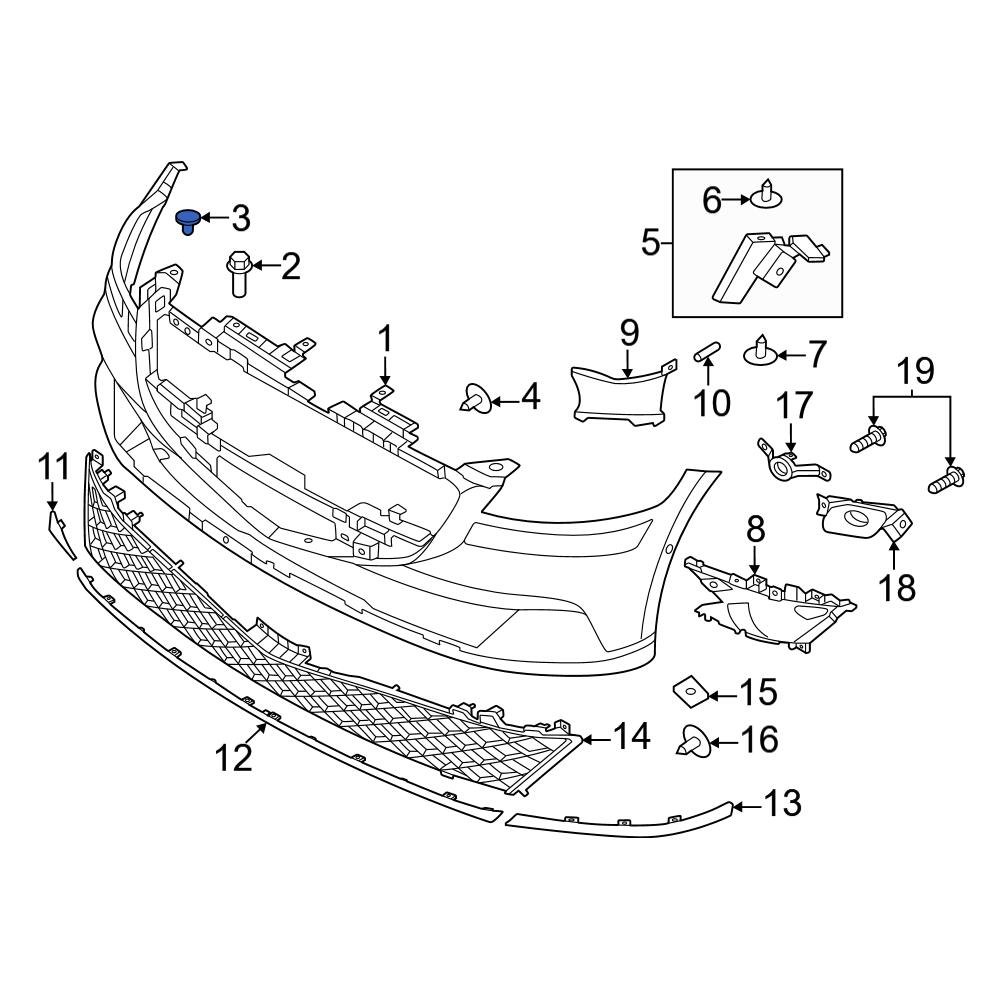 Genesis OE 1420608250B - Bumper Cover Retainer