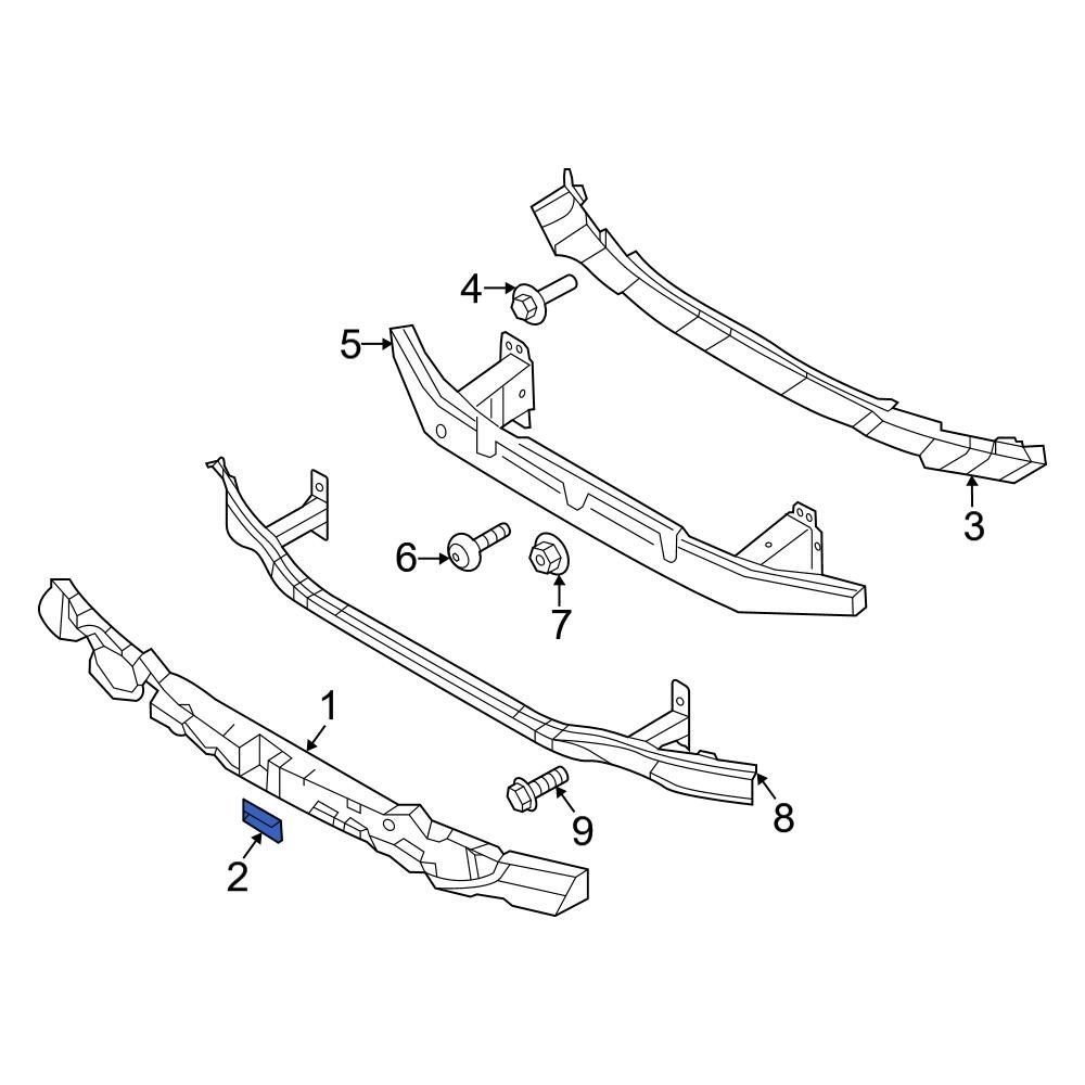 Genesis OE 0K2A150044 - Bumper Impact Absorber Nut