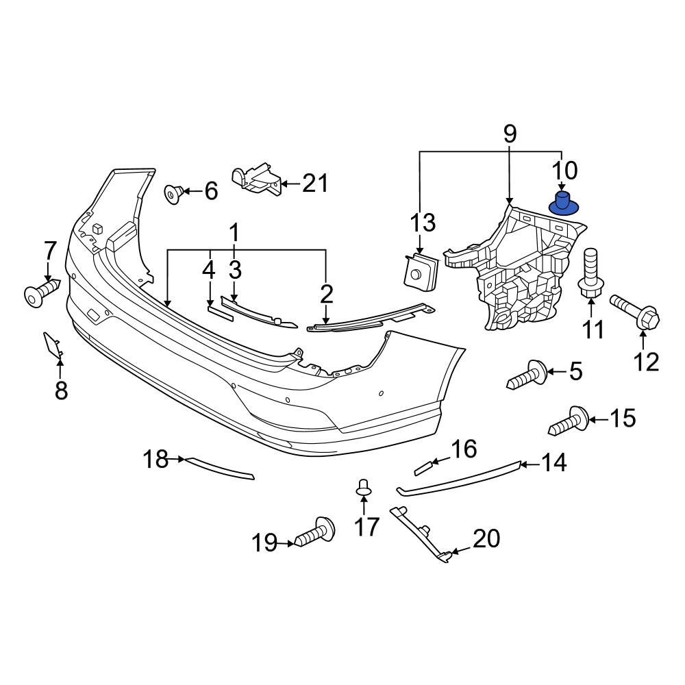 Genesis OE 86625B1000 - Bumper Cover Retainer