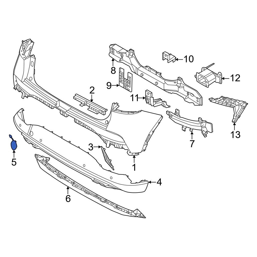 Genesis OE 86617CU000 - Rear Tow Eye Cap