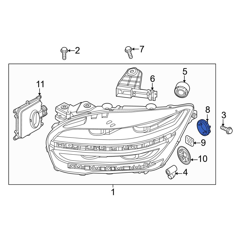 Genesis OE 92140H8000 - Front Outer Headlight Bulb Cap