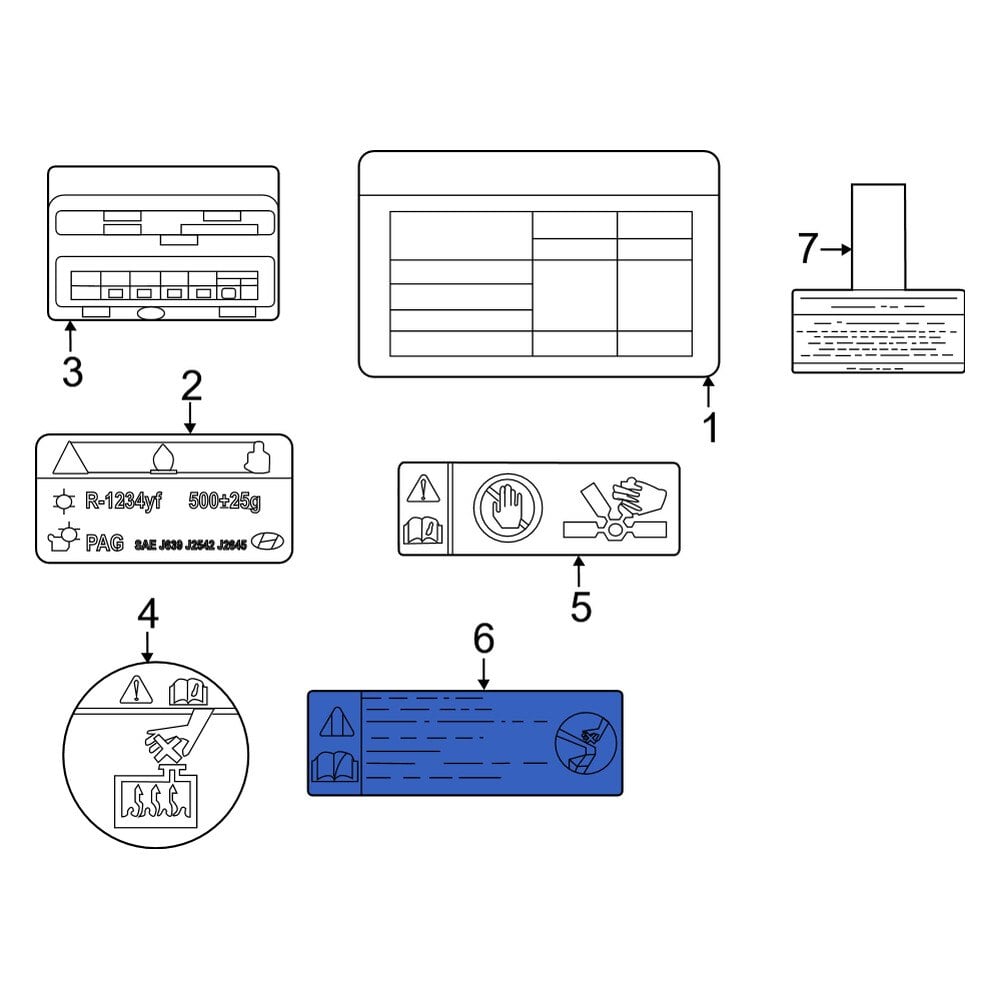 Genesis OE 25388B1000 - Caution Label