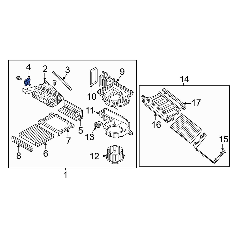 Genesis OE 971621UAA0 - HVAC Air Adjustment Control Motor