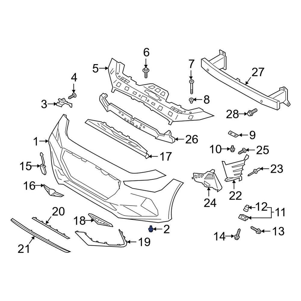Genesis OE 86625B1000 - Bumper Cover Retainer