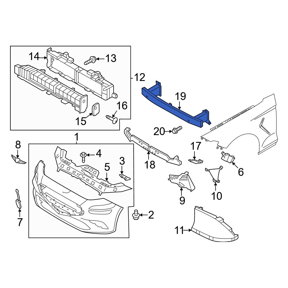 Genesis OE 64900G9600 - Front Bumper Impact Bar