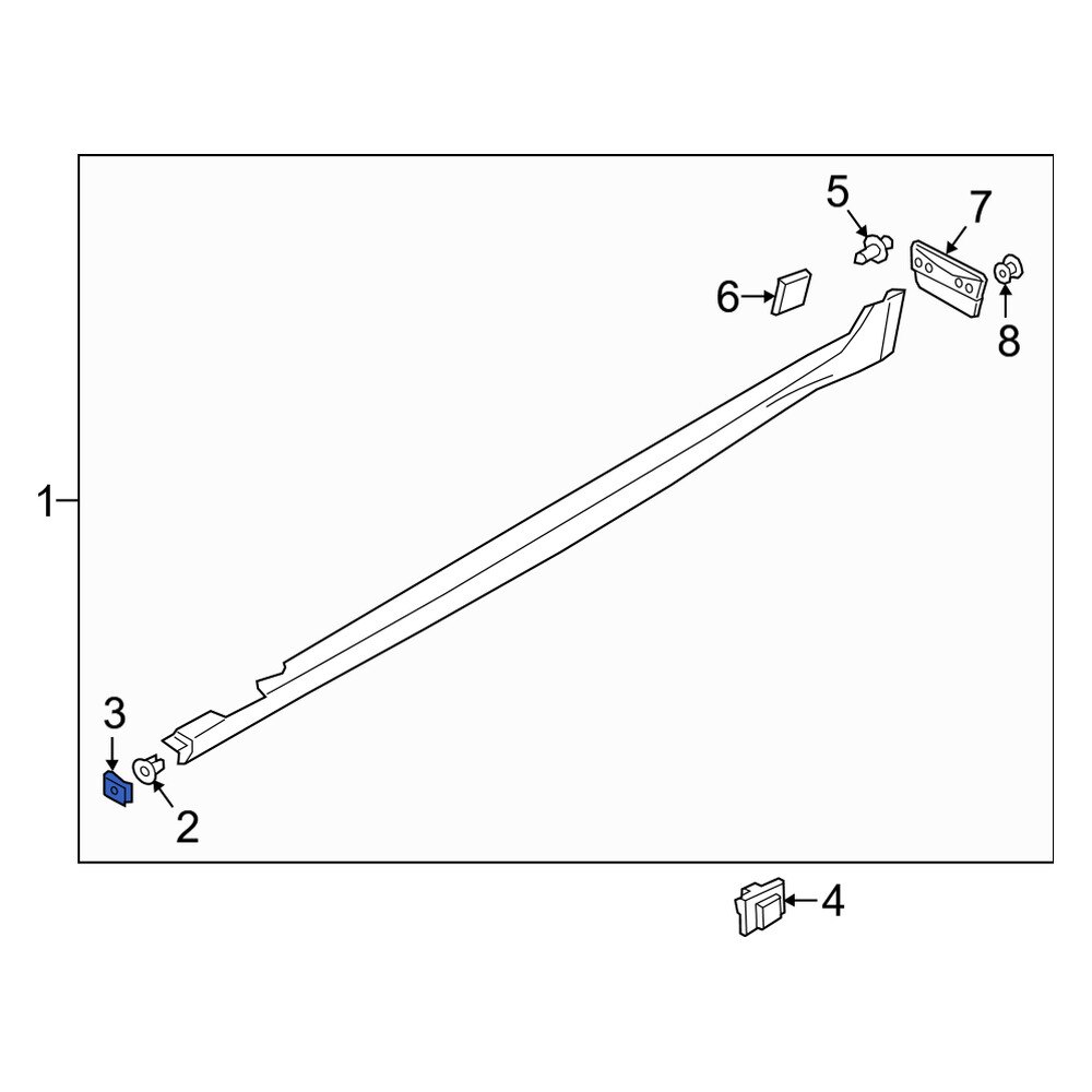 Genesis OE 1335705037B - Front Rocker Panel Molding Nut