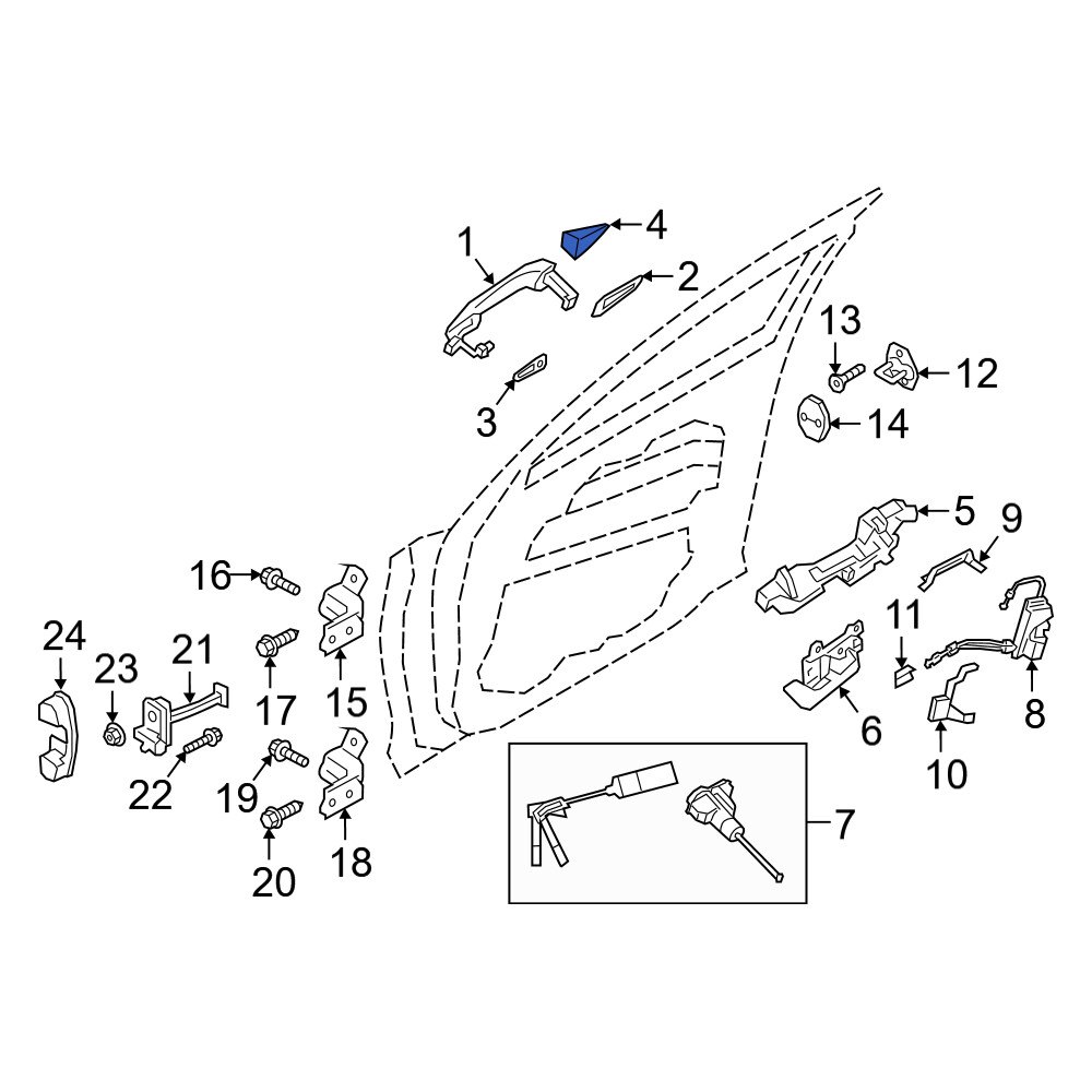 Genesis OE 82652G9000 - Front Left Outer Exterior Door Handle Cover