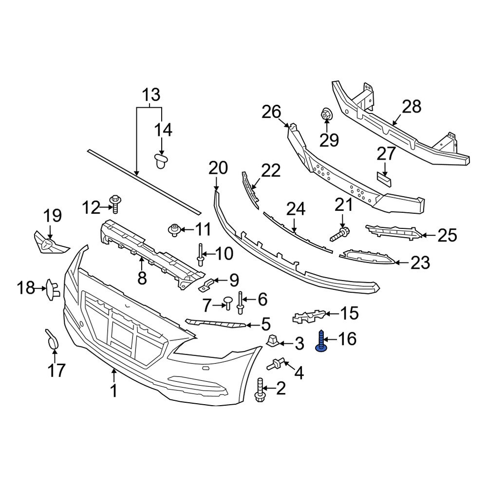 Genesis OE 1249305167E - Bumper Cover Screw